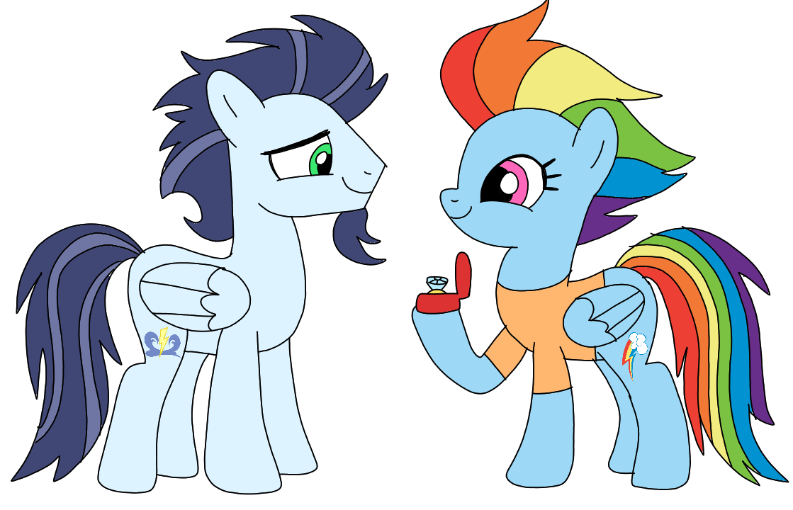 #3295933 - safe, artist:dasher666, rainbow dash, soarin', pegasus, pony ...