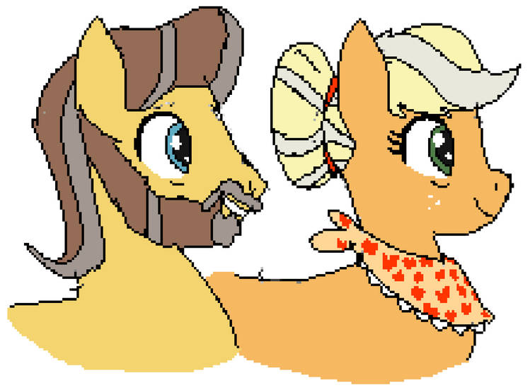 #3296285 - safe, artist:pregnantroman, applejack, caramel, earth pony ...