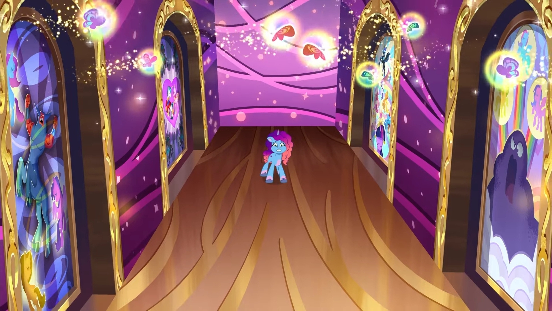 #3297082 - safe, screencap, applejack, fluttershy, misty brightdawn ...