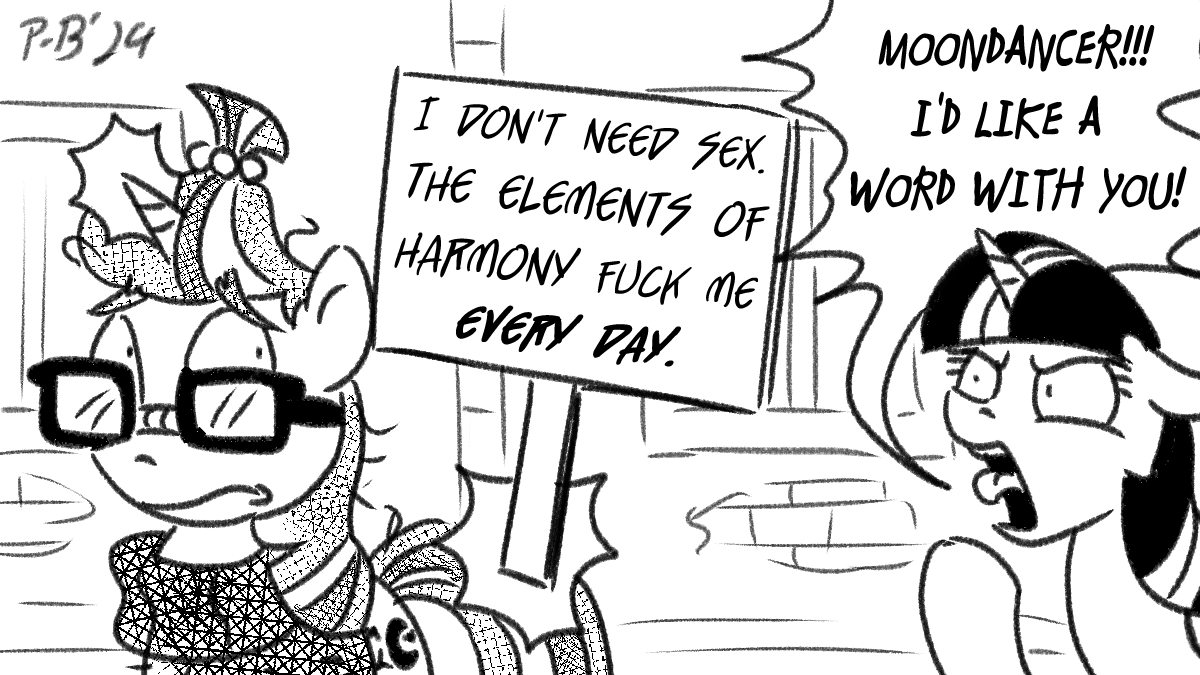 #3297794 - suggestive, artist:pony-berserker, moondancer, twilight ...