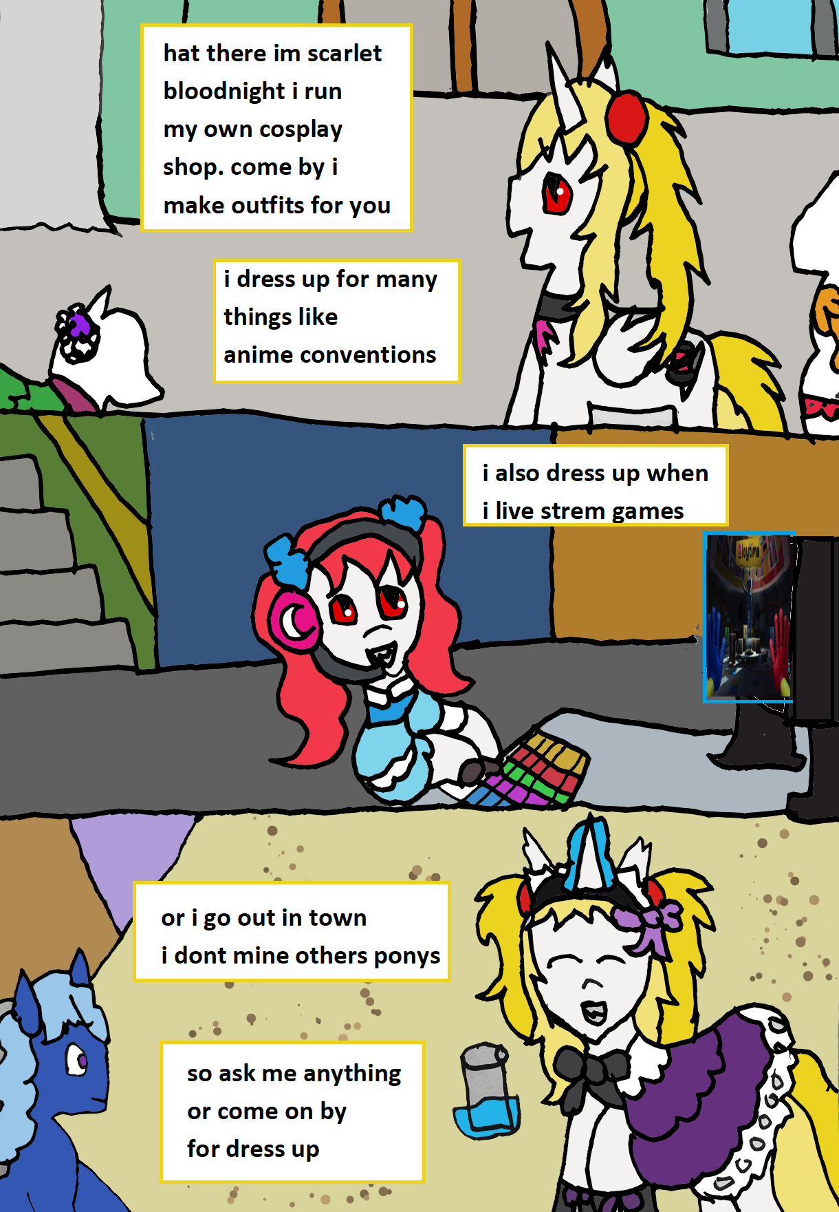 #3297815 - safe, artist:ask-luciavampire, oc, pony, undead, vampire ...