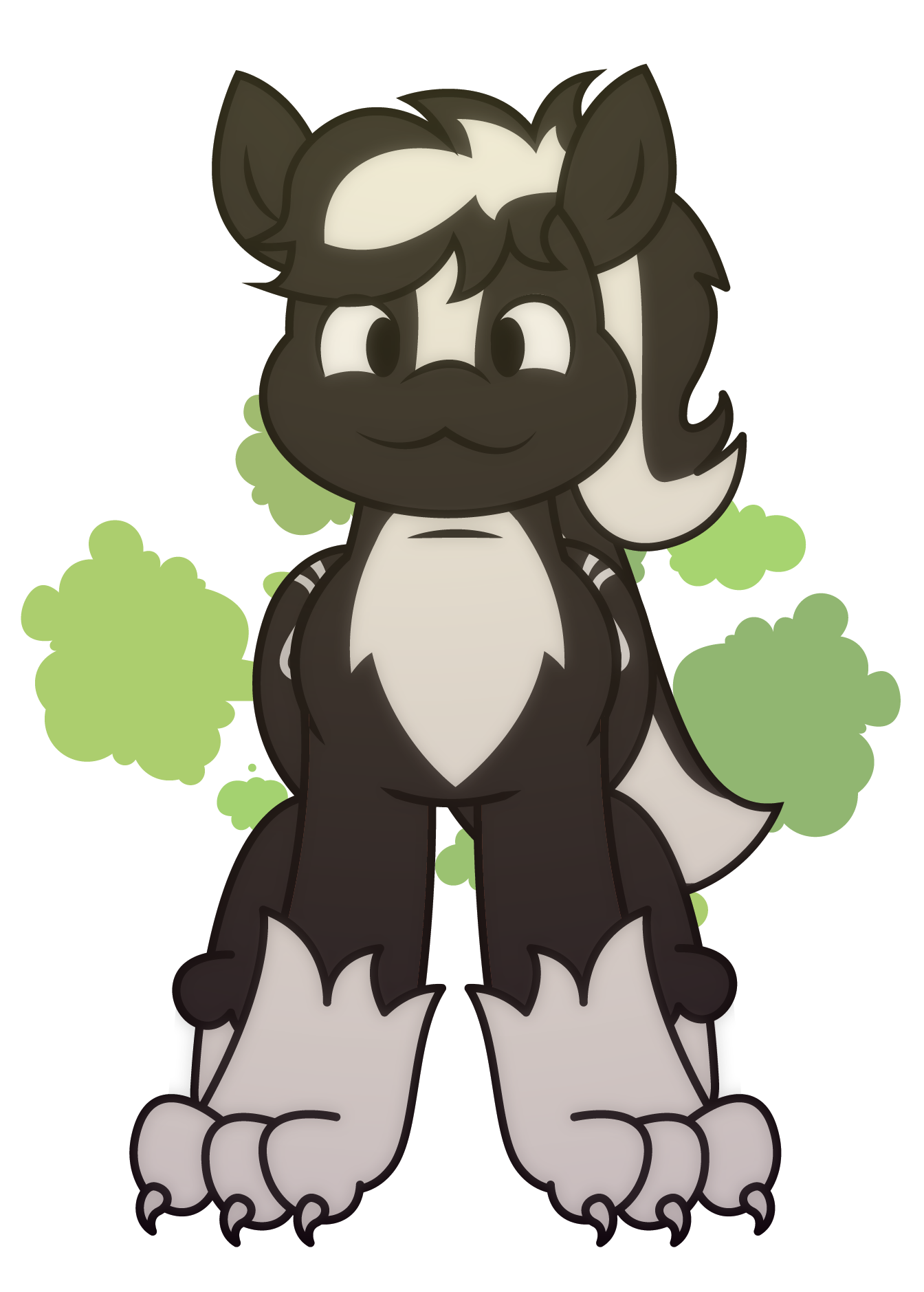 #3297841 - safe, artist:epsipepnsfw, oc, oc:zenawa skunkpony, earth ...