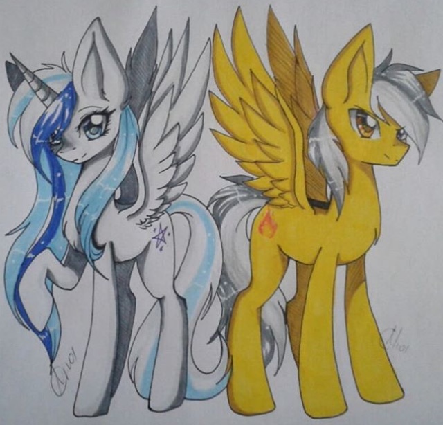 #3319515 - safe, oc, oc:blue chrysalis, oc:thunder (fl), alicorn ...