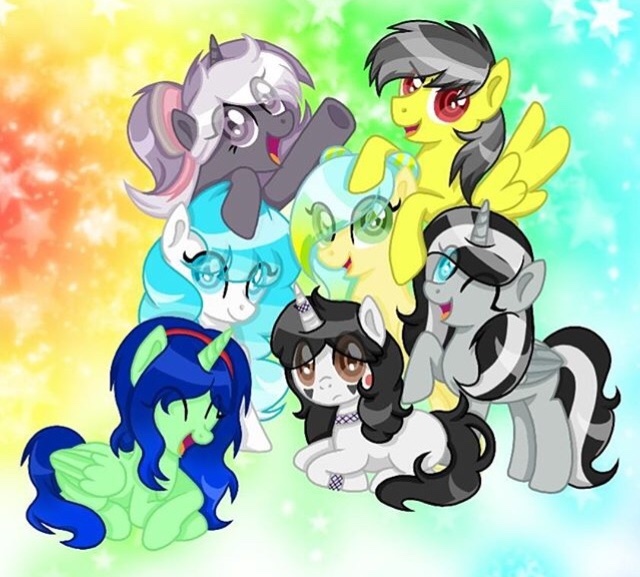 #3319532 - safe, artist:caramelsnow, oc, oc:fluffy yogurt, oc:thunder ...