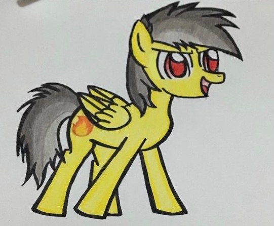 #3319567 - safe, artist:mlp_fluffy_yogurt, oc, oc only, oc:thunder (fl ...