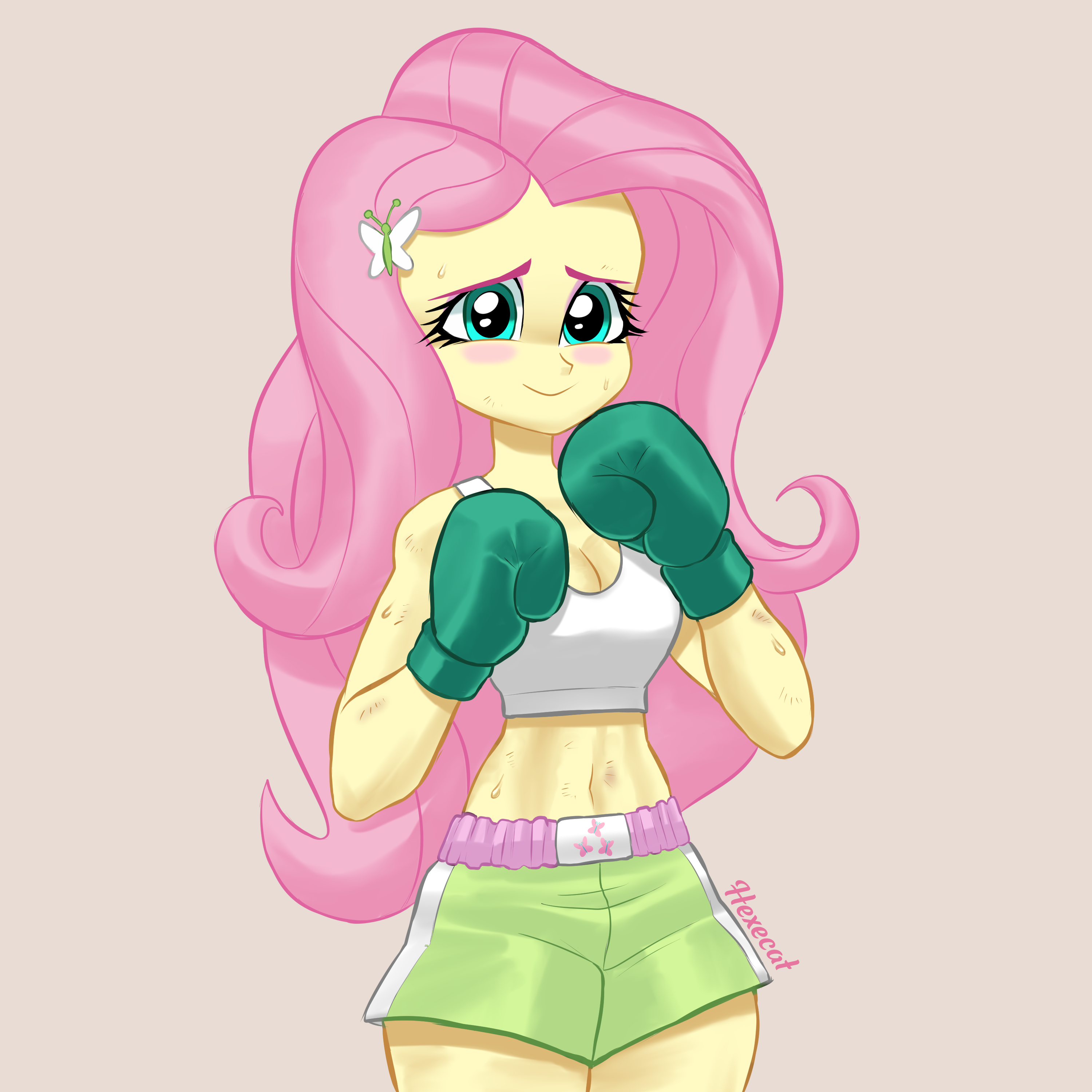 #3320782 - safe, artist:hexecat, fluttershy, human, equestria girls, g4 ...