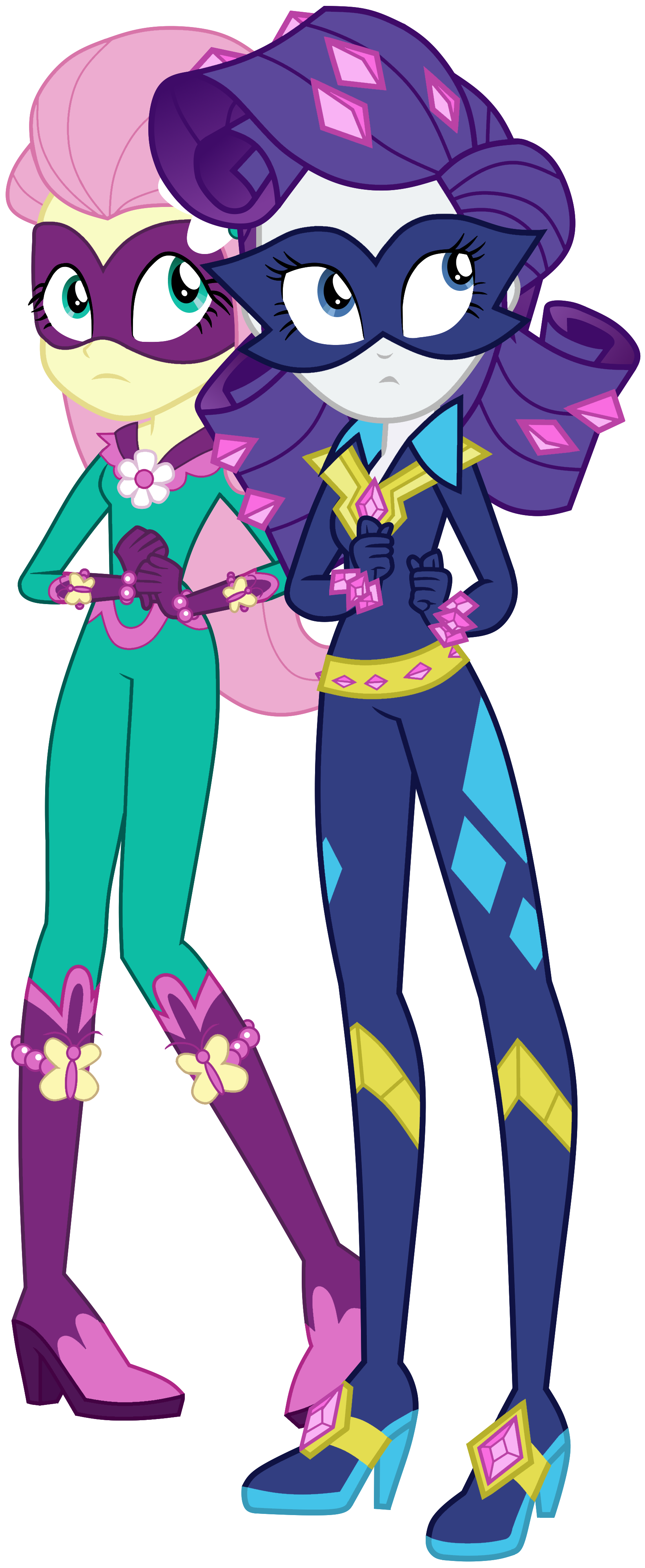 #3322402 - safe, artist:octosquish7260, fluttershy, radiance, rarity ...