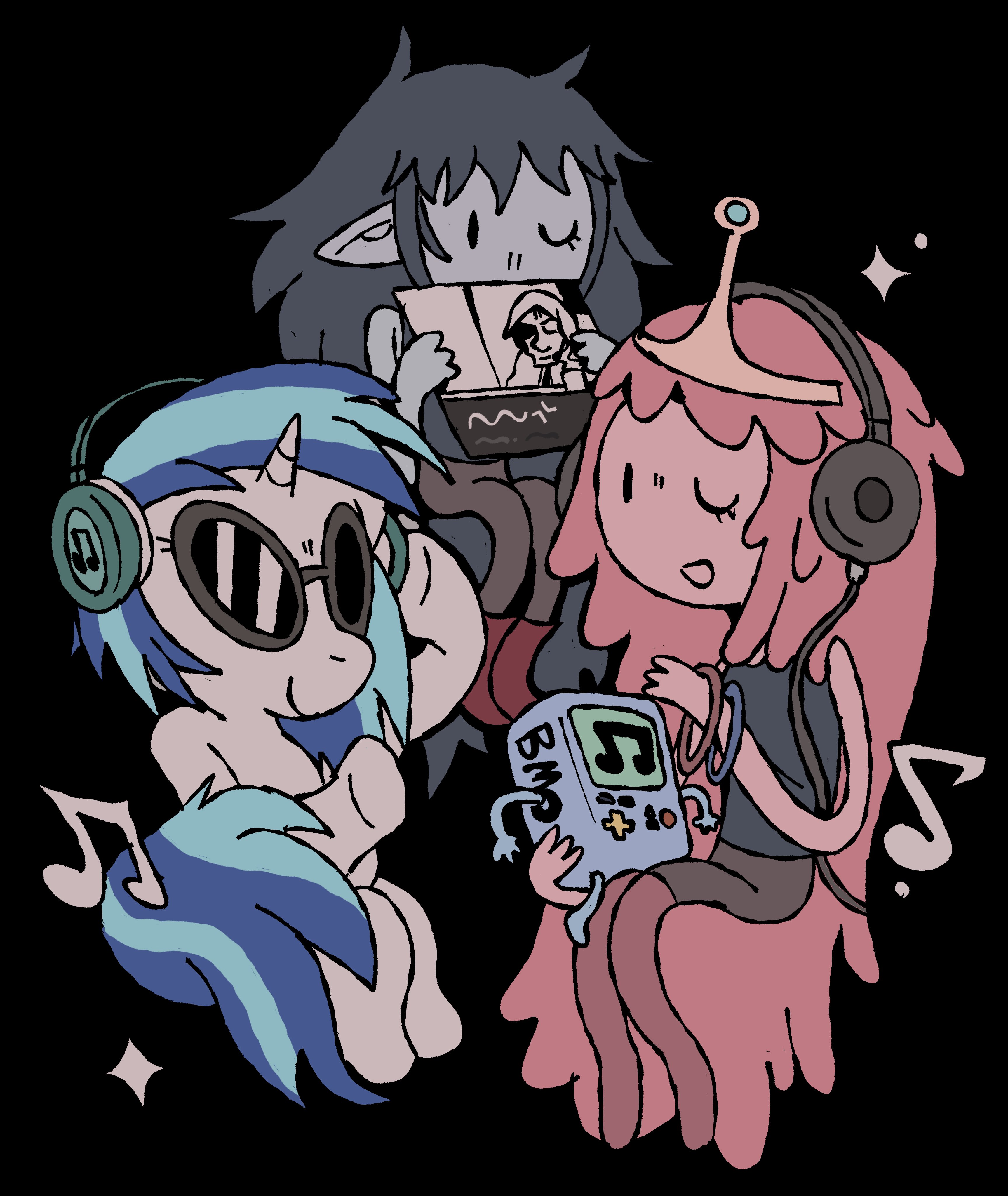 #3322766 - safe, artist:iluvrabbitz, dj pon-3, vinyl scratch, pony ...