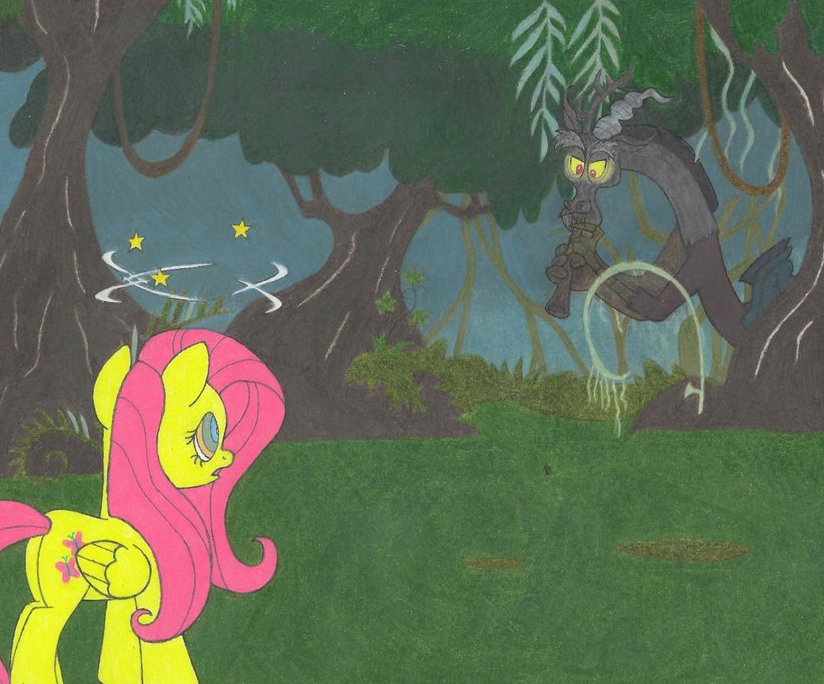 #3323219 - source needed, safe, artist:chaosqueen, discord, fluttershy ...