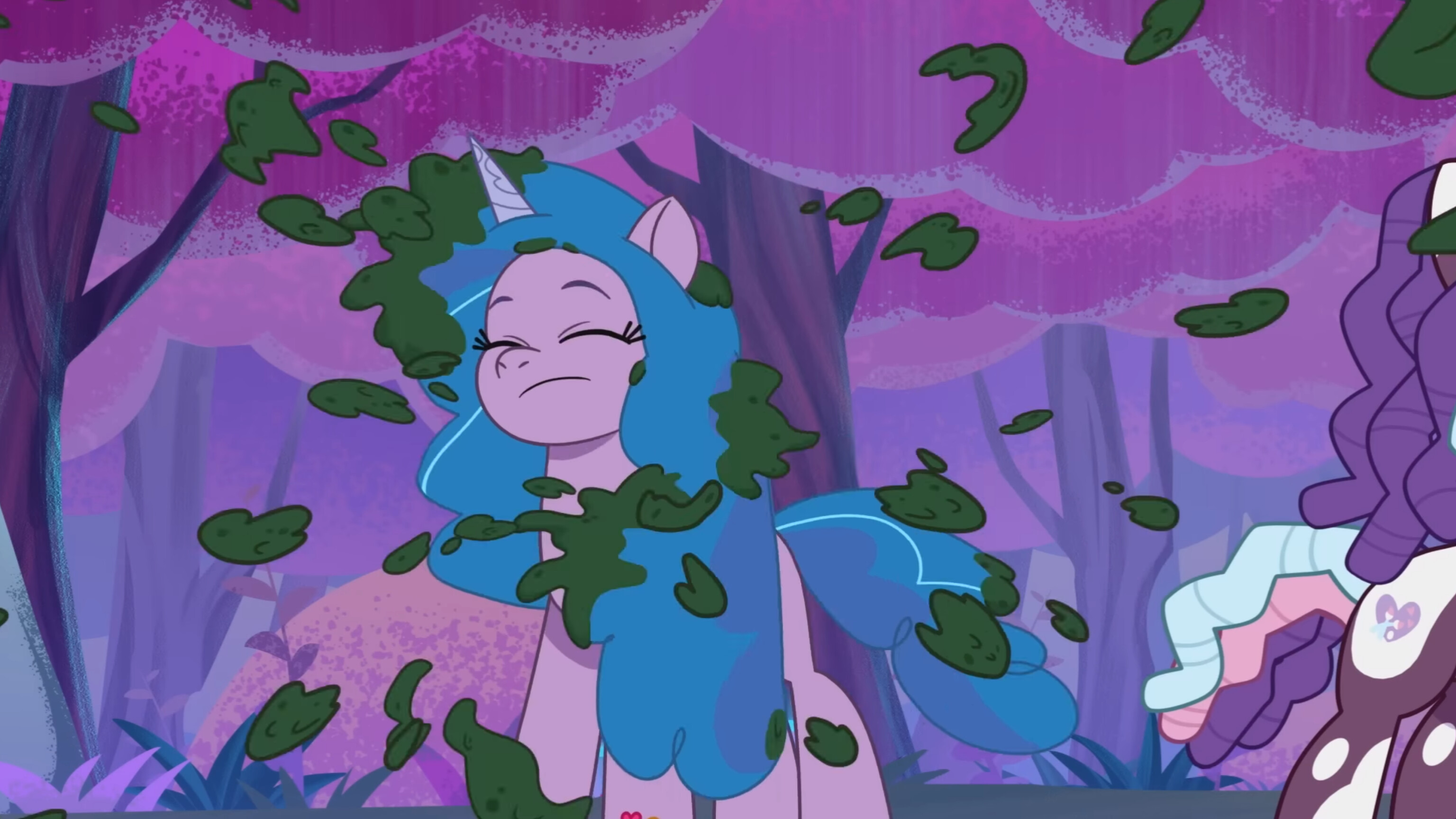 #3313586 - safe, screencap, izzy moonbow, violette rainbow, pony ...