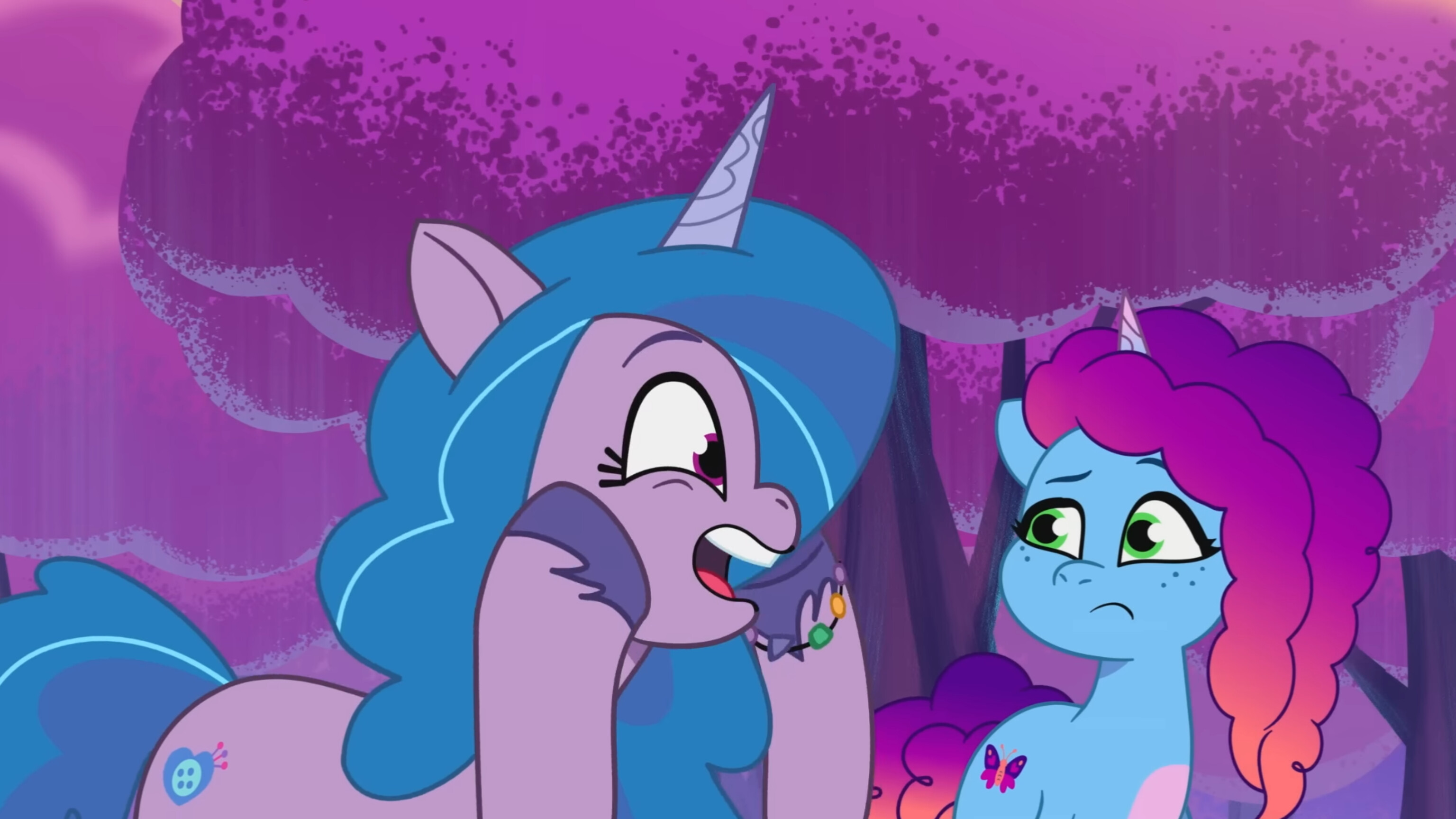 #3313647 - safe, screencap, izzy moonbow, misty brightdawn, pony, unicorn, g5, my little pony ...