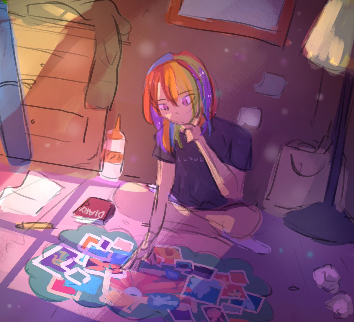 #3327537 - safe, artist:snowzaaah, rainbow dash, human, clothes ...