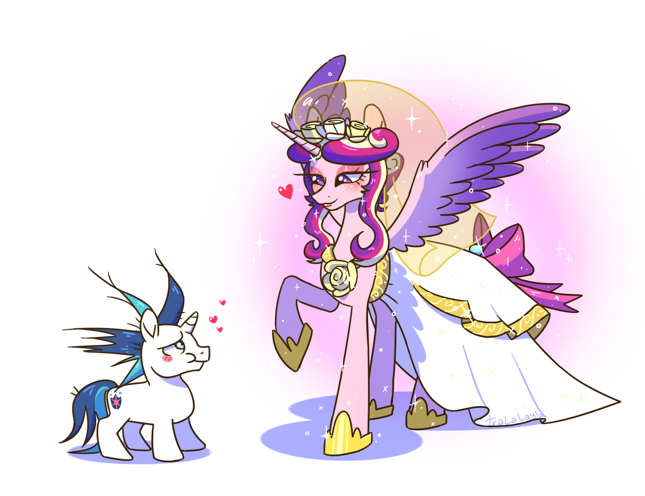 #3328657 - safe, artist:tralalayla, princess cadance, shining armor ...