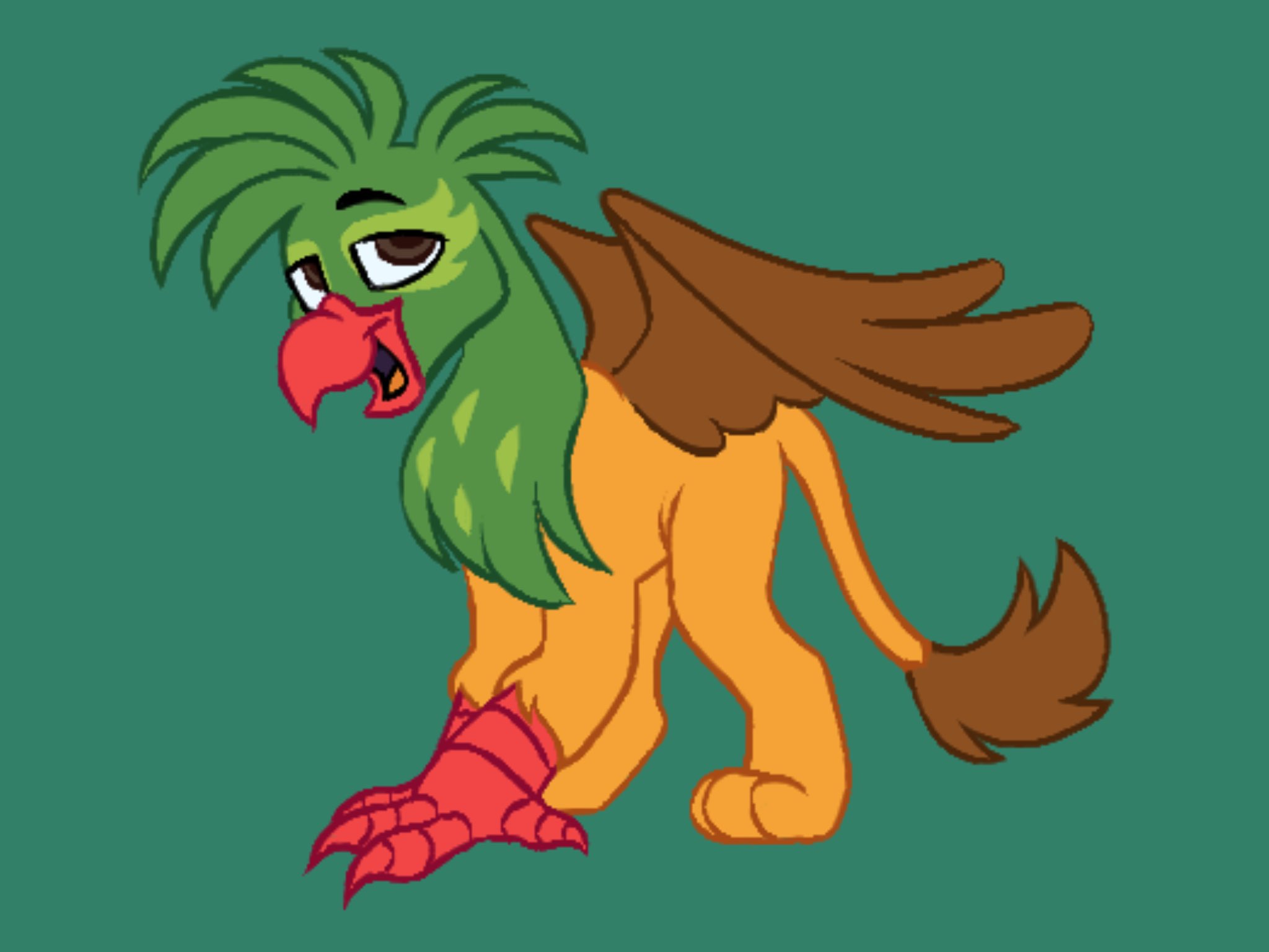 #3314994 - safe, artist:partyponypower, oc, oc only, oc:kalimu, bird, griffon, hybrid, parrot ...