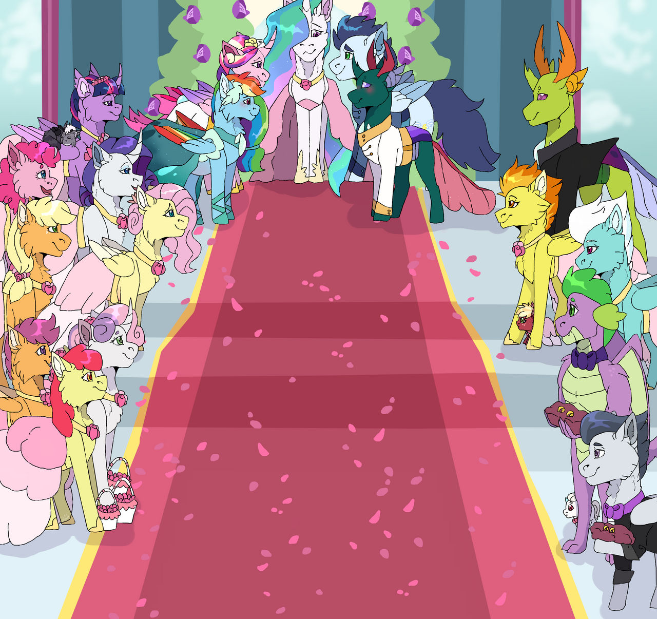 #3316090 - safe, artist:dreamseer13, apple bloom, applejack, fleetfoot ...