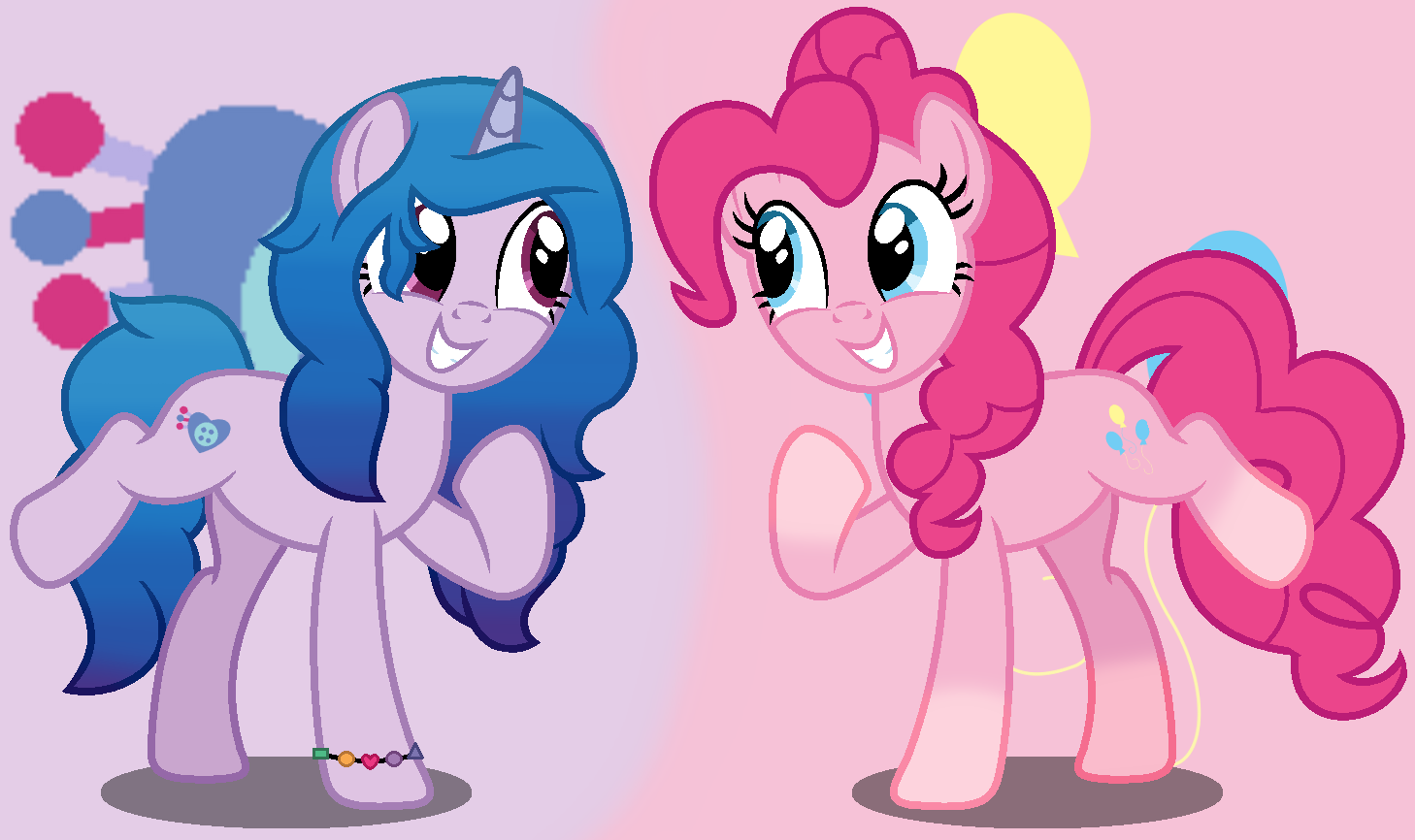 3318099 Safe Artist Princessyanderequinn Izzy Moonbow Pinkie Pie