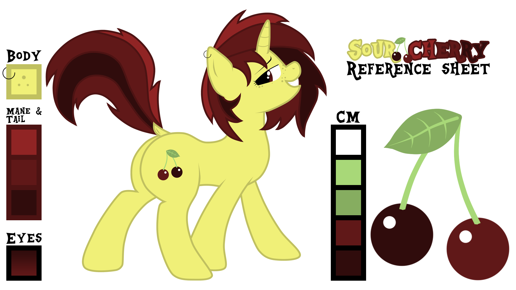 #3334235 - safe, oc, oc only, oc:sour cherry, pony, unicorn, brown eyes ...
