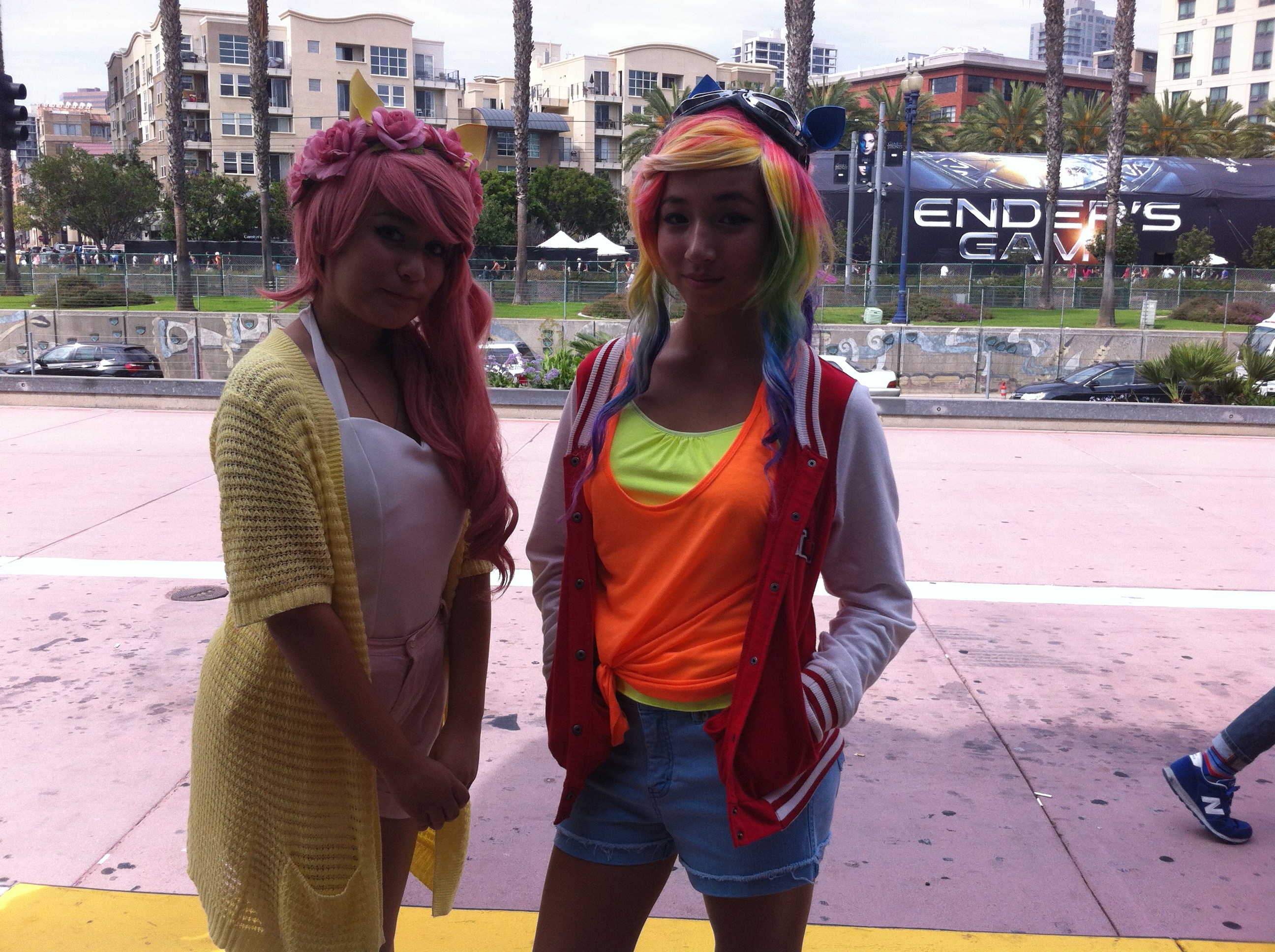 #3340569 - safe, fluttershy, rainbow dash, human, g4, 2013, clothes ...