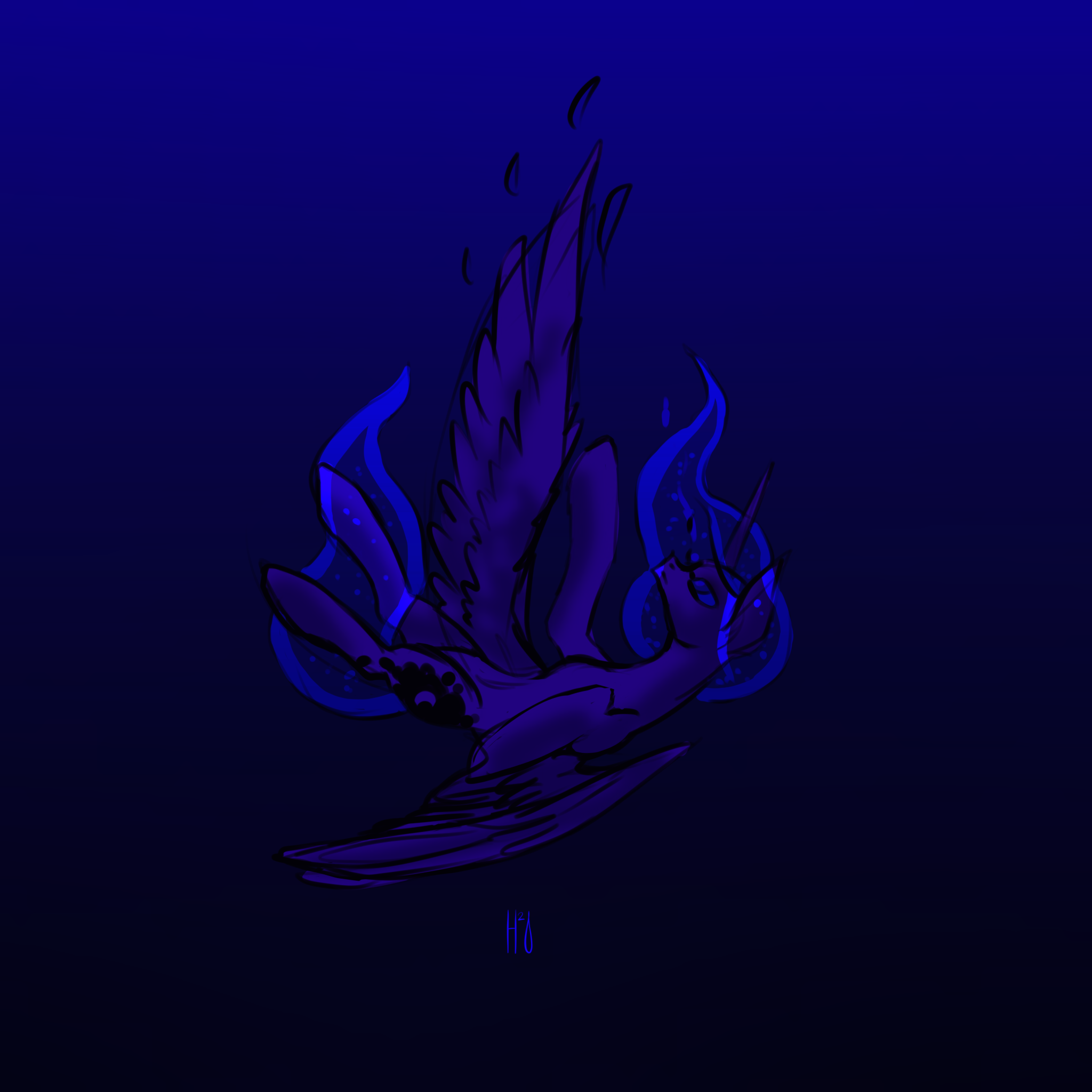 #3341946 - safe, artist:h204rt, princess luna, alicorn, pony, g4, blue ...