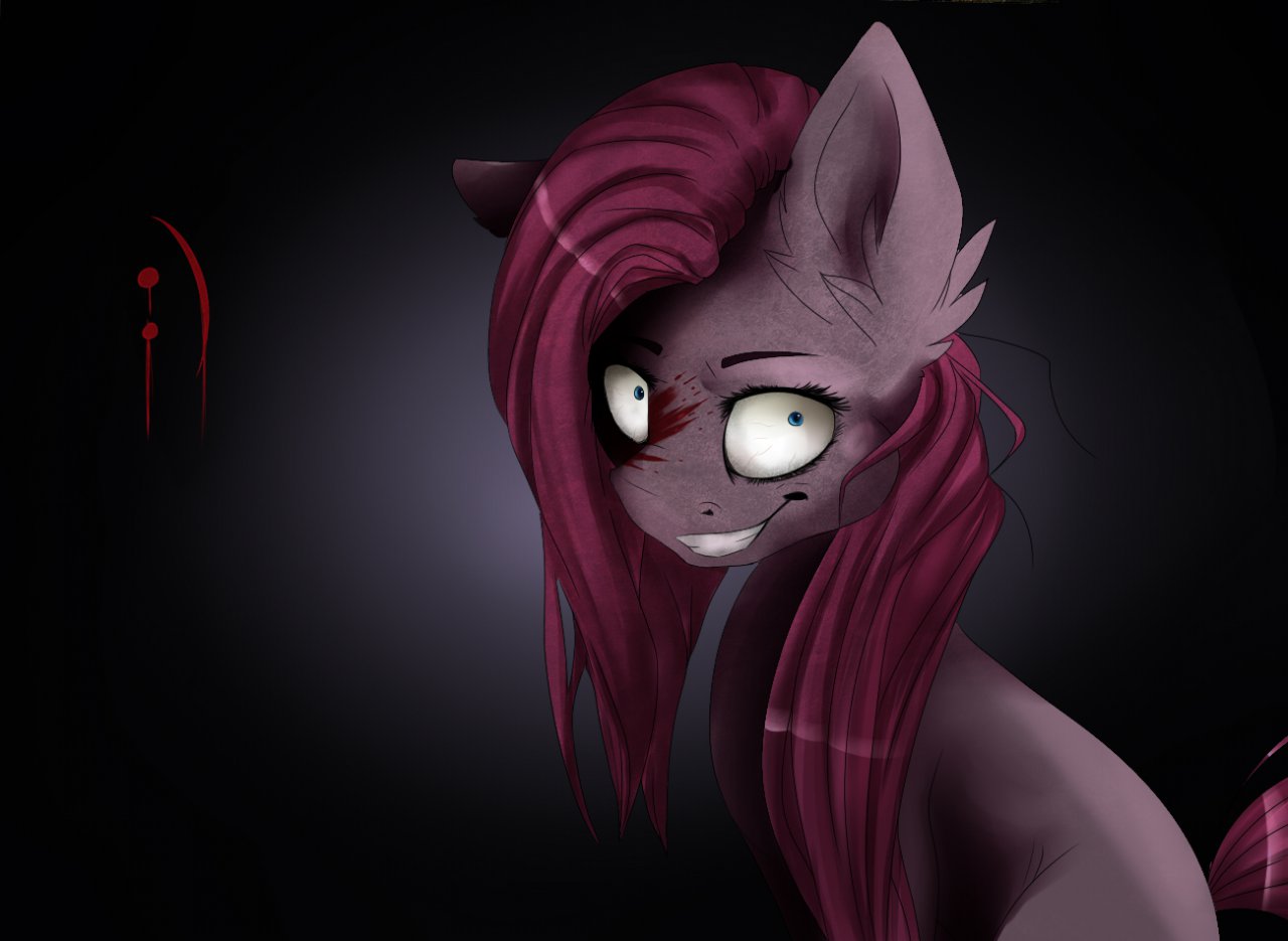 #3344080 - semi-grimdark, artist:t3chnltlum, pinkie pie, earth pony ...