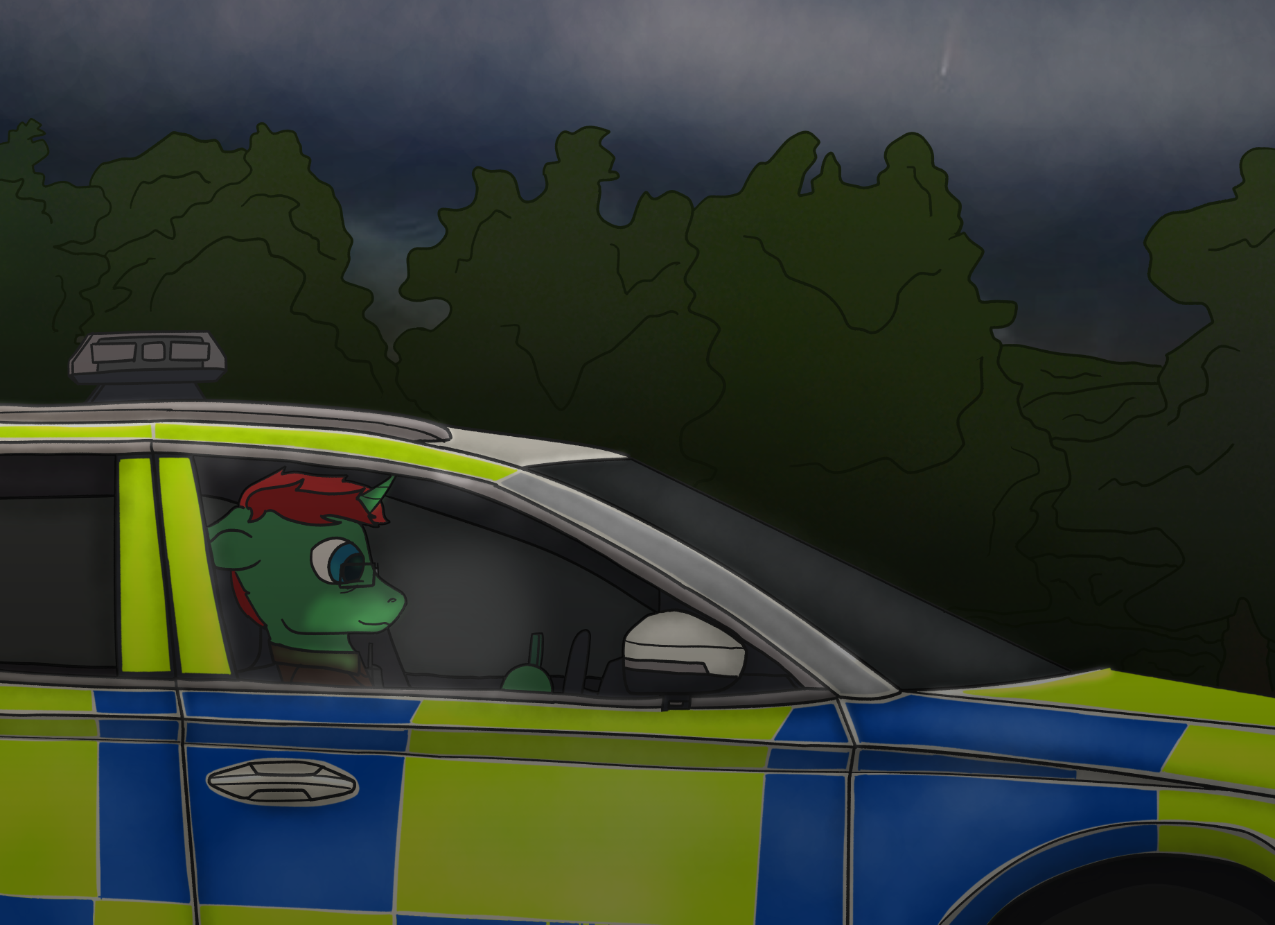 #3345338 - safe, artist:owslafa, derpibooru exclusive, oc, oc only, oc:palette hopper, car ...