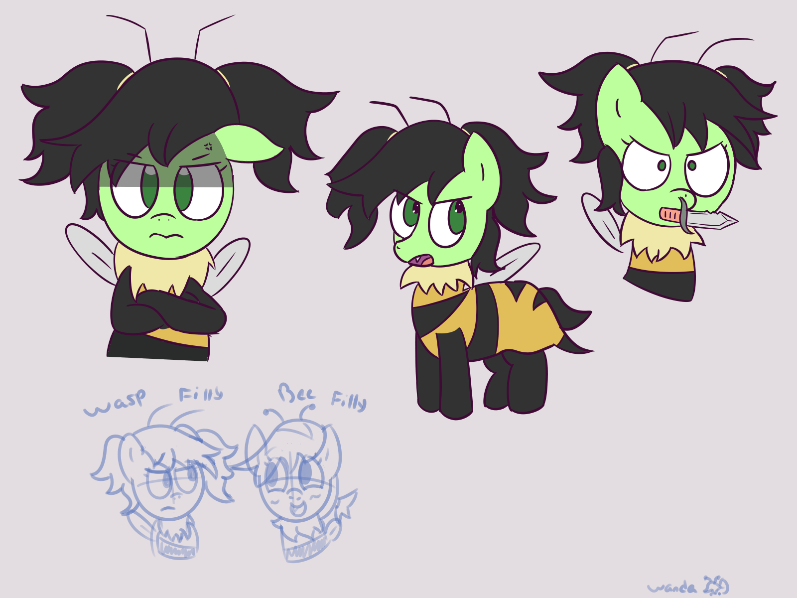#3345426 - safe, artist:wanda, oc, oc:beefilly, oc:filly anon, earth ...