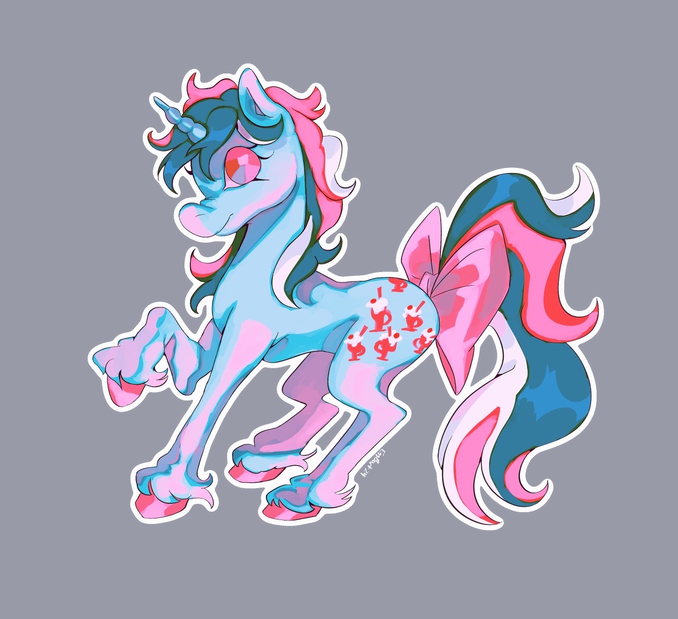 #3346983 - safe, fizzy, pony, unicorn, g1, alternate design, bow ...