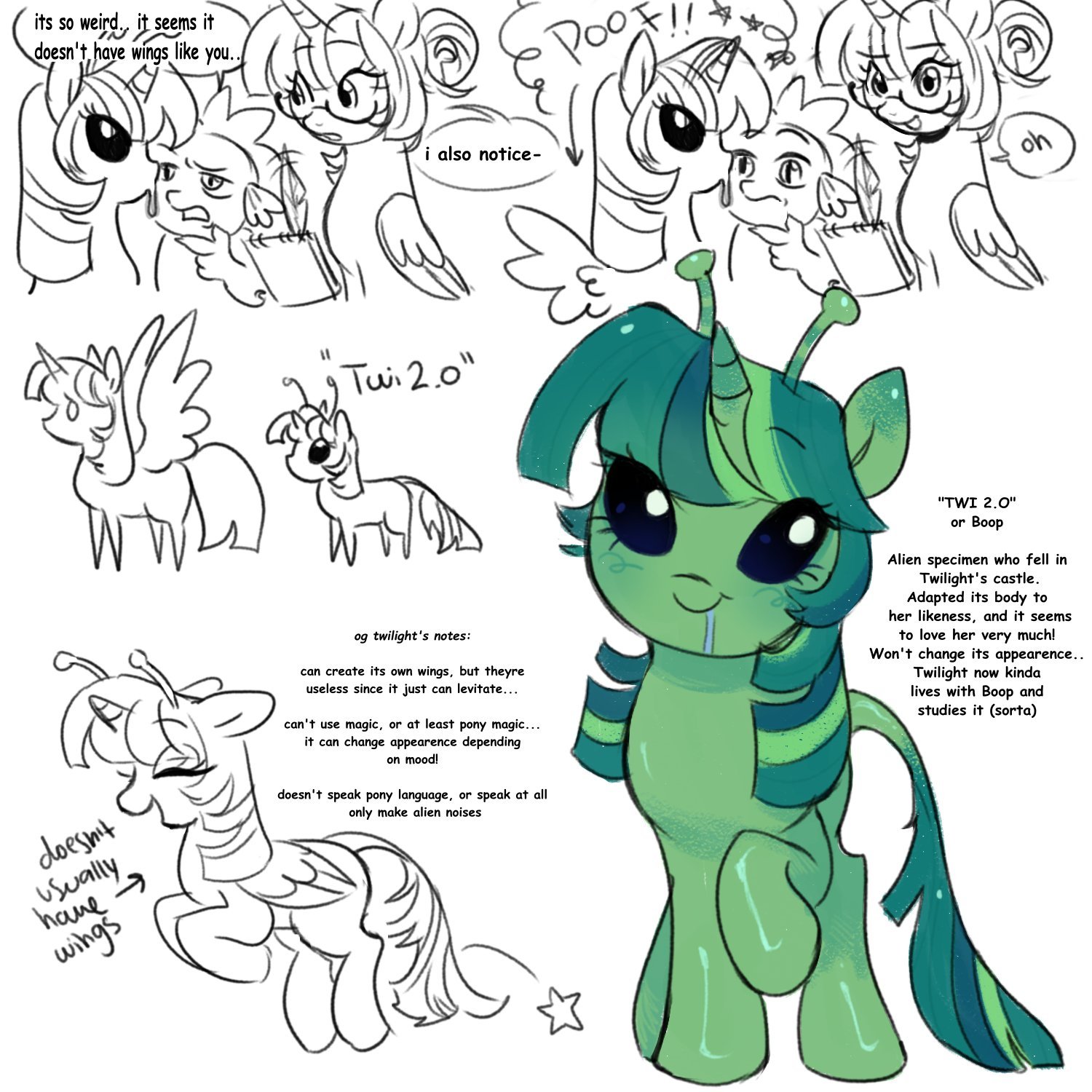 #3348701 - safe, artist:dulcesilly, spike, twilight sparkle, oc, oc ...