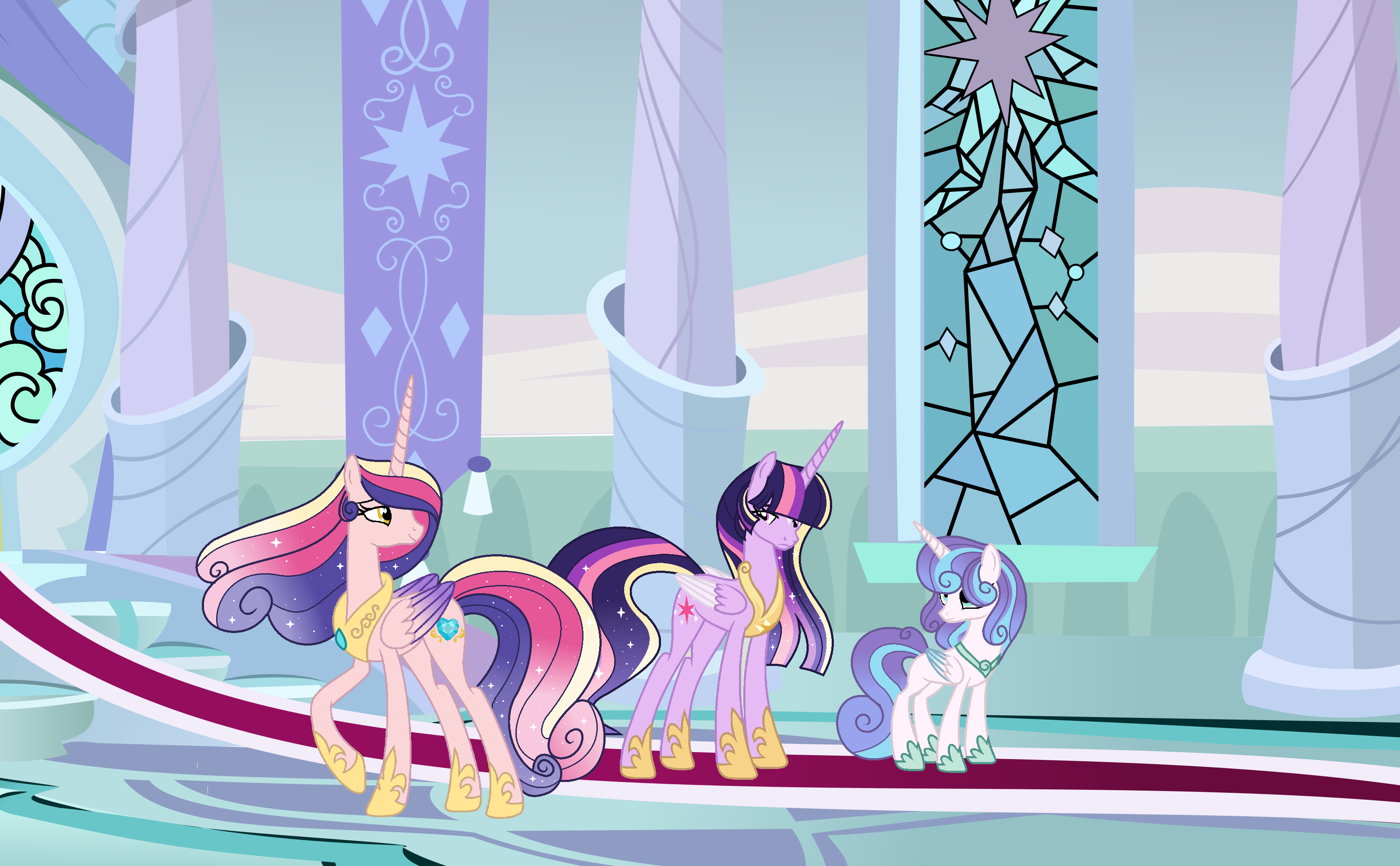 #3349159 - safe, artist:roseloverofpastels, princess cadance, princess ...