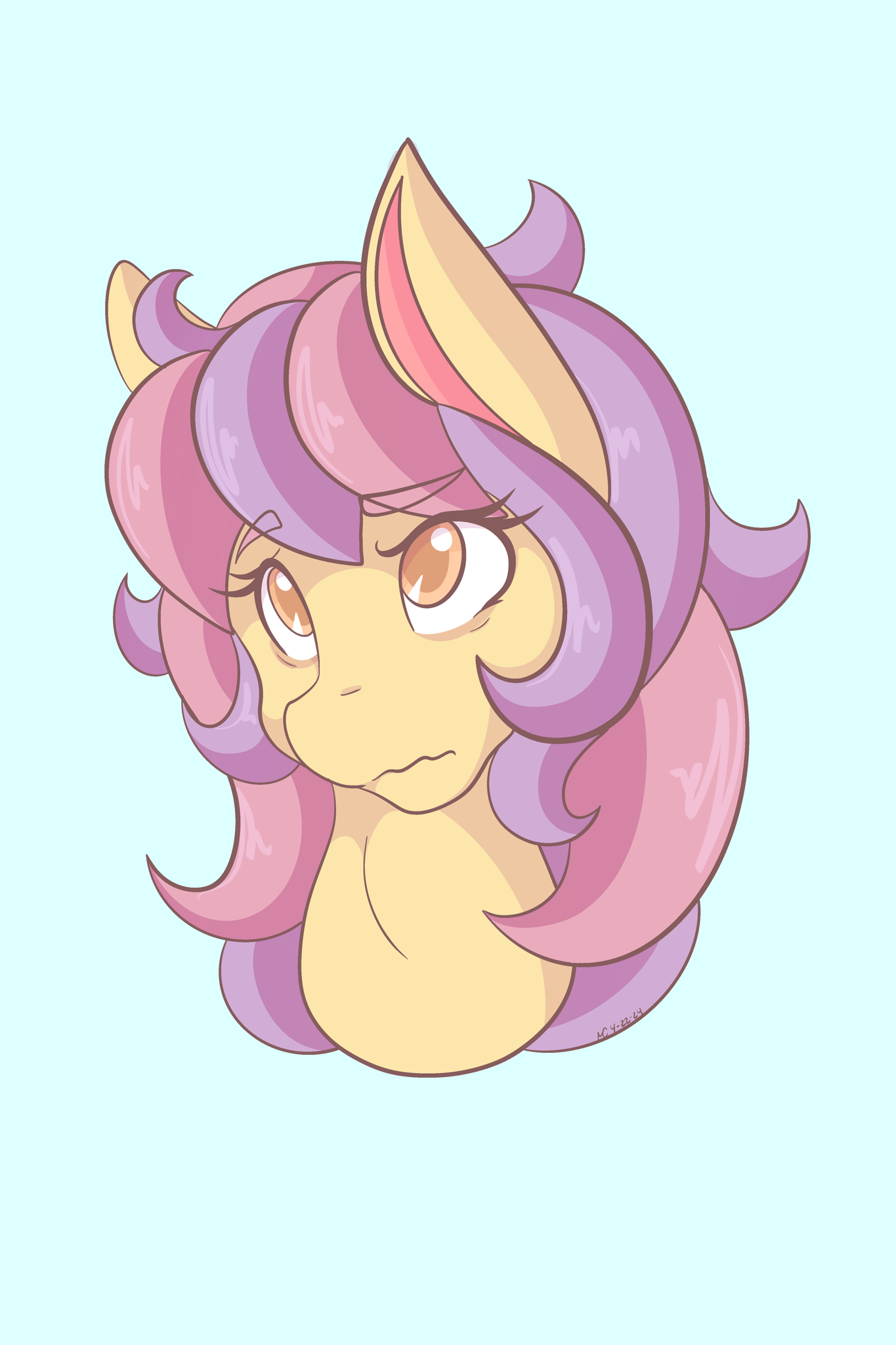 #3351431 - safe, artist:mscolorsplash, oc, oc only, earth pony, pony, bust, colored pupils ...