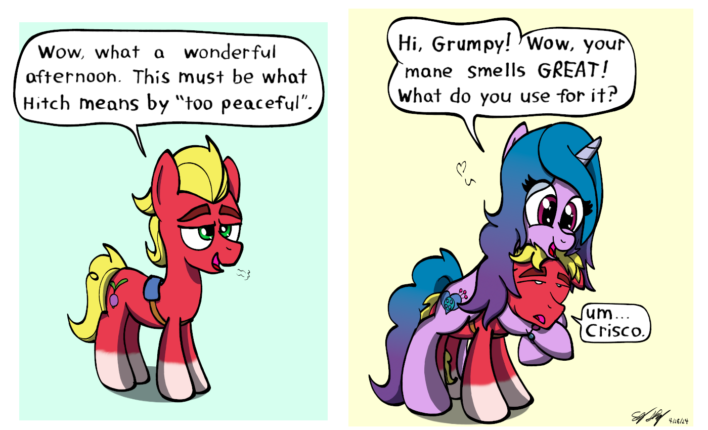 #3351886 - safe, artist:ebbysharp, izzy moonbow, sprout cloverleaf ...