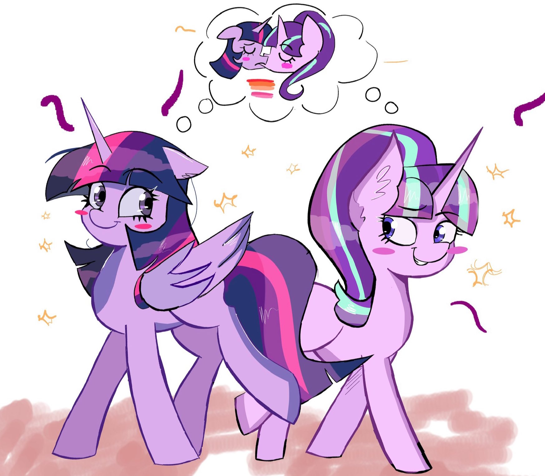 #3354555 - safe, artist:billtism, starlight glimmer, twilight sparkle ...