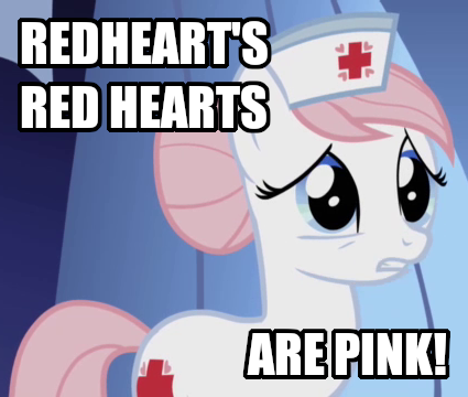 #3337111 - safe, nurse redheart, g4, caption, image macro, ironic, text ...