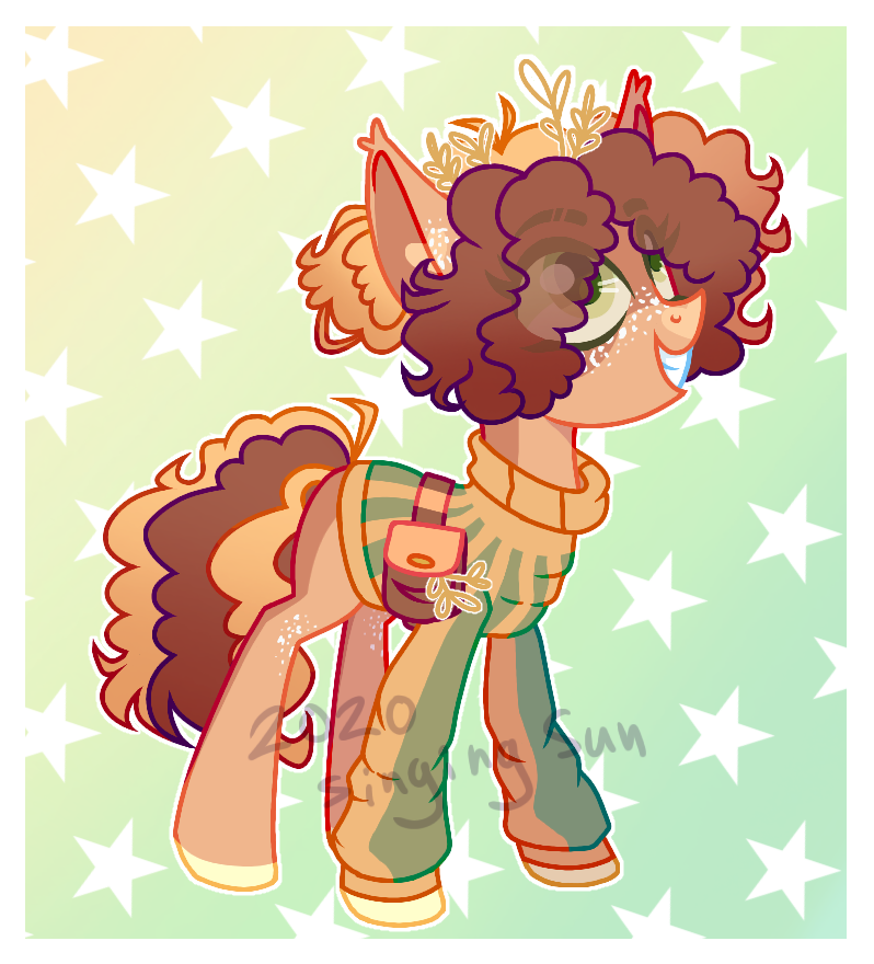 #3339050 - safe, artist:singingsun, oc, oc only, earth pony, pony, abstract background, bag ...