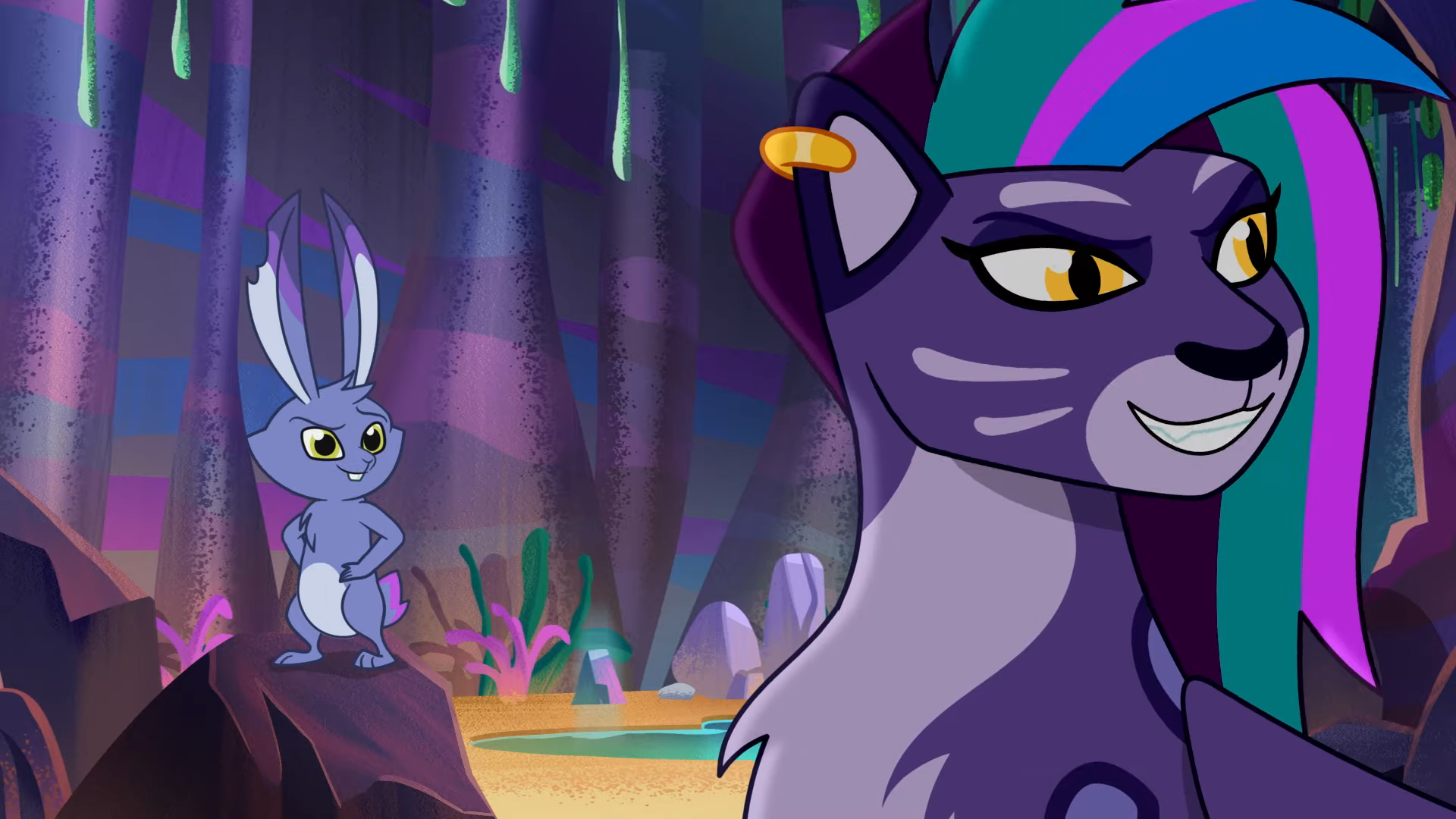 #3340243 - safe, screencap, allura, twitch (g5), aq bars, rabbit, g5 ...