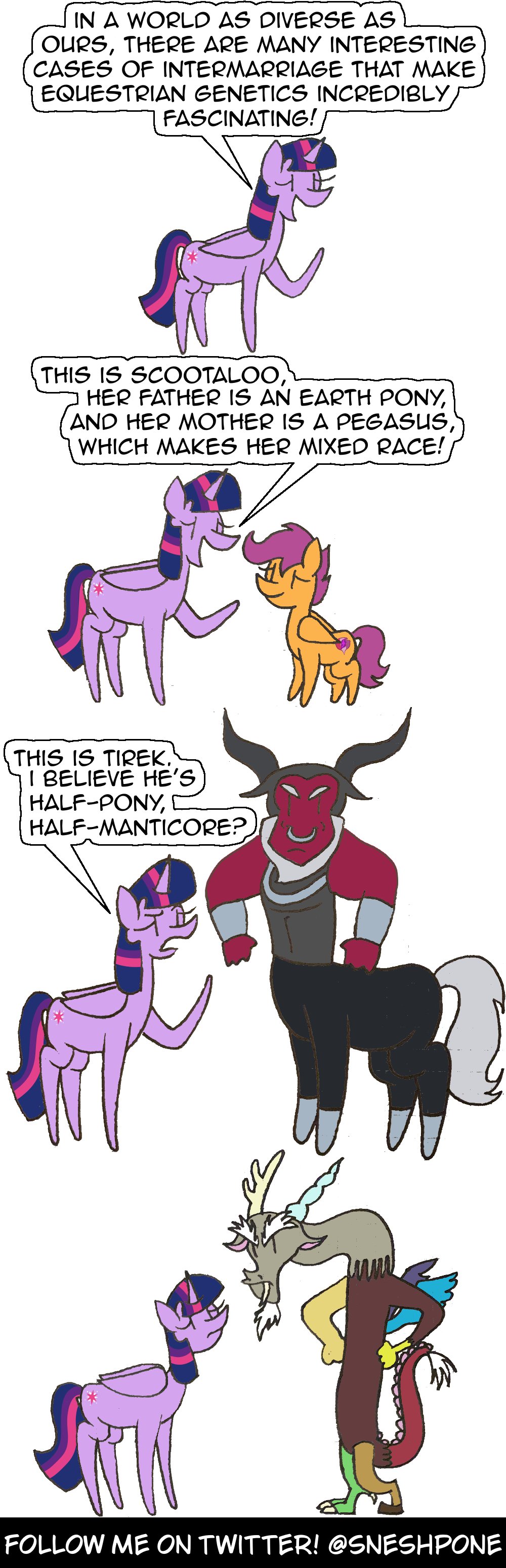 3340381 Safe Artistsneshpone Discord Lord Tirek Scootaloo Twilight Sparkle Alicorn
