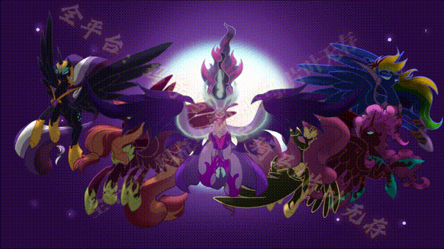 #3361524 - safe, artist:片叶无存, applejack, fluttershy, nightmare rarity ...