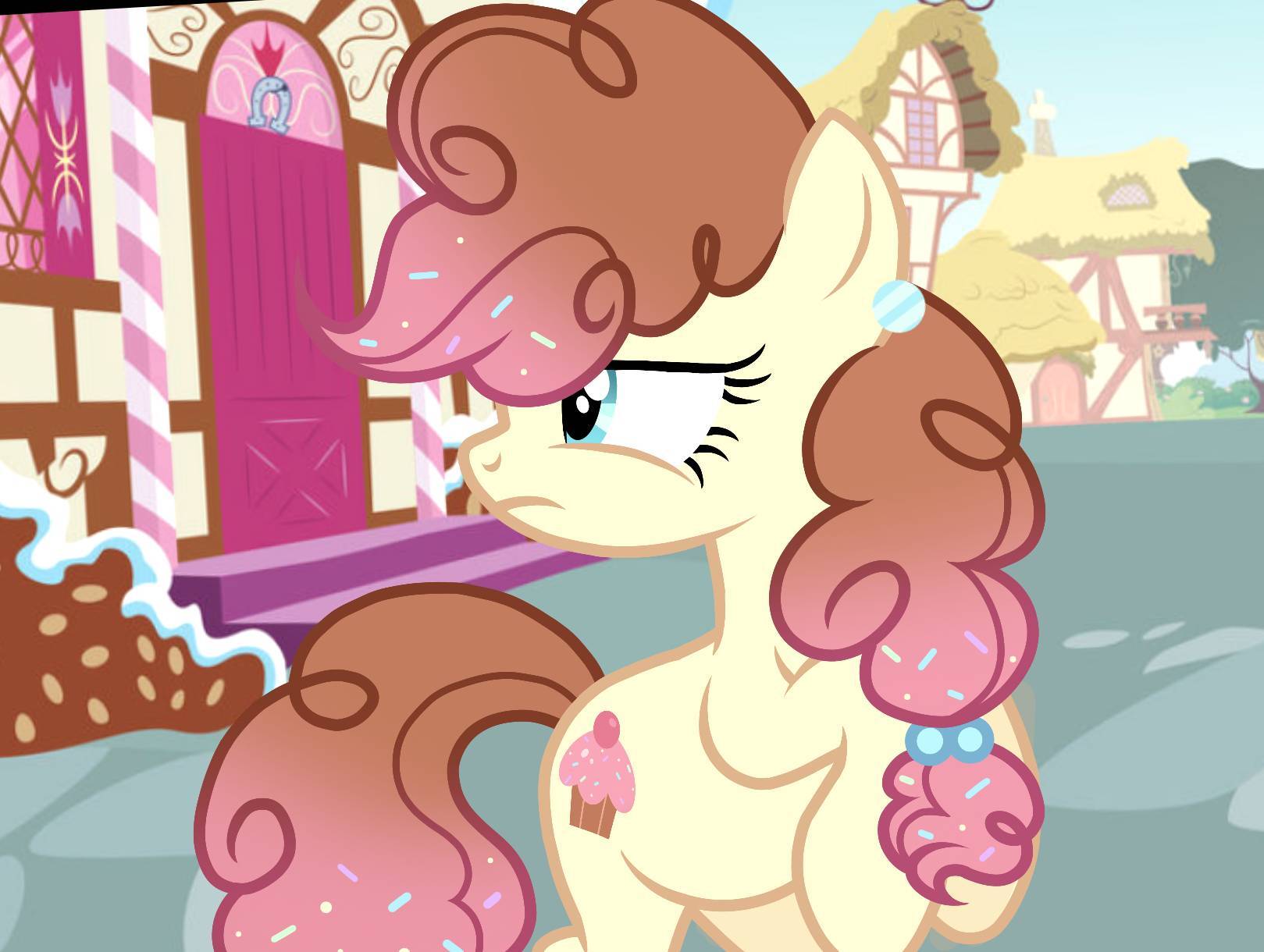 #3362871 - safe, artist:cstrawberrymilk, oc, oc:cupcake confetti, earth pony, pony, female, mare ...