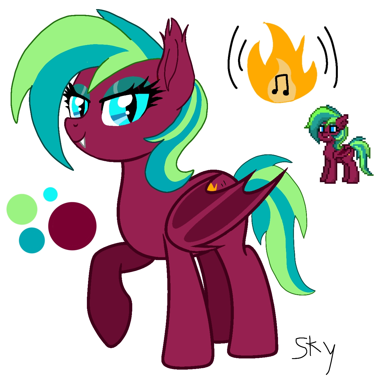 #3363034 - safe, artist:skycandy, oc, oc only, oc:bitter soundflare, bat pony, pony, pony town ...