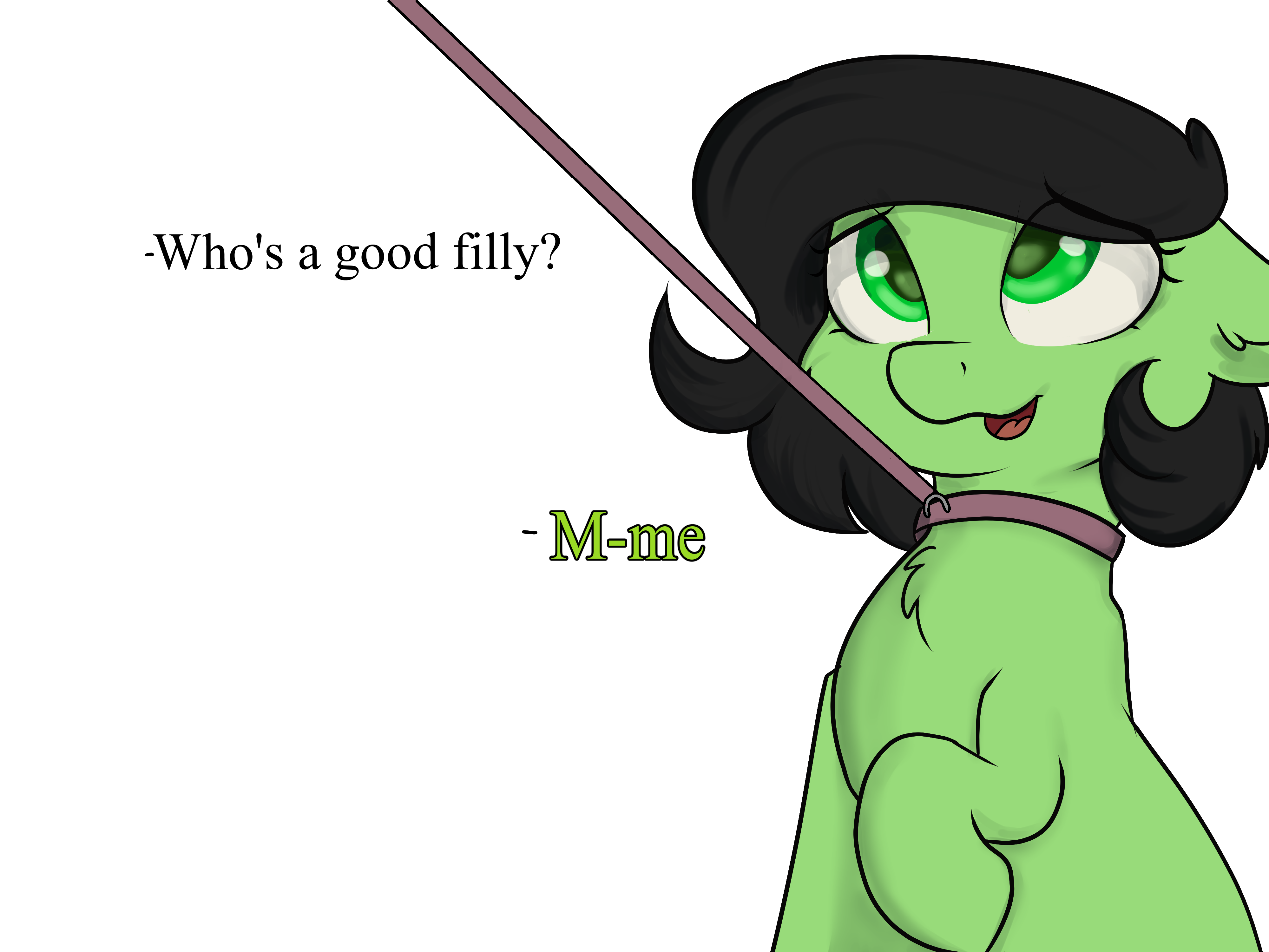 #3365247 - safe, artist:dumbwoofer, oc, oc only, oc:filly anon, pony, 2021, chest fluff, collar ...