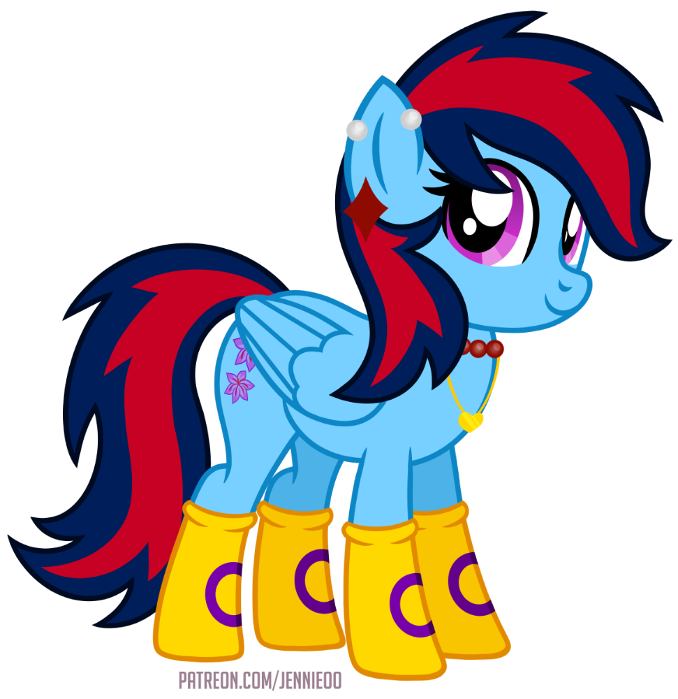 #3366082 - safe, artist:jennieoo, oc, oc only, oc:flowershy, pegasus, pony, clothes, gift art ...