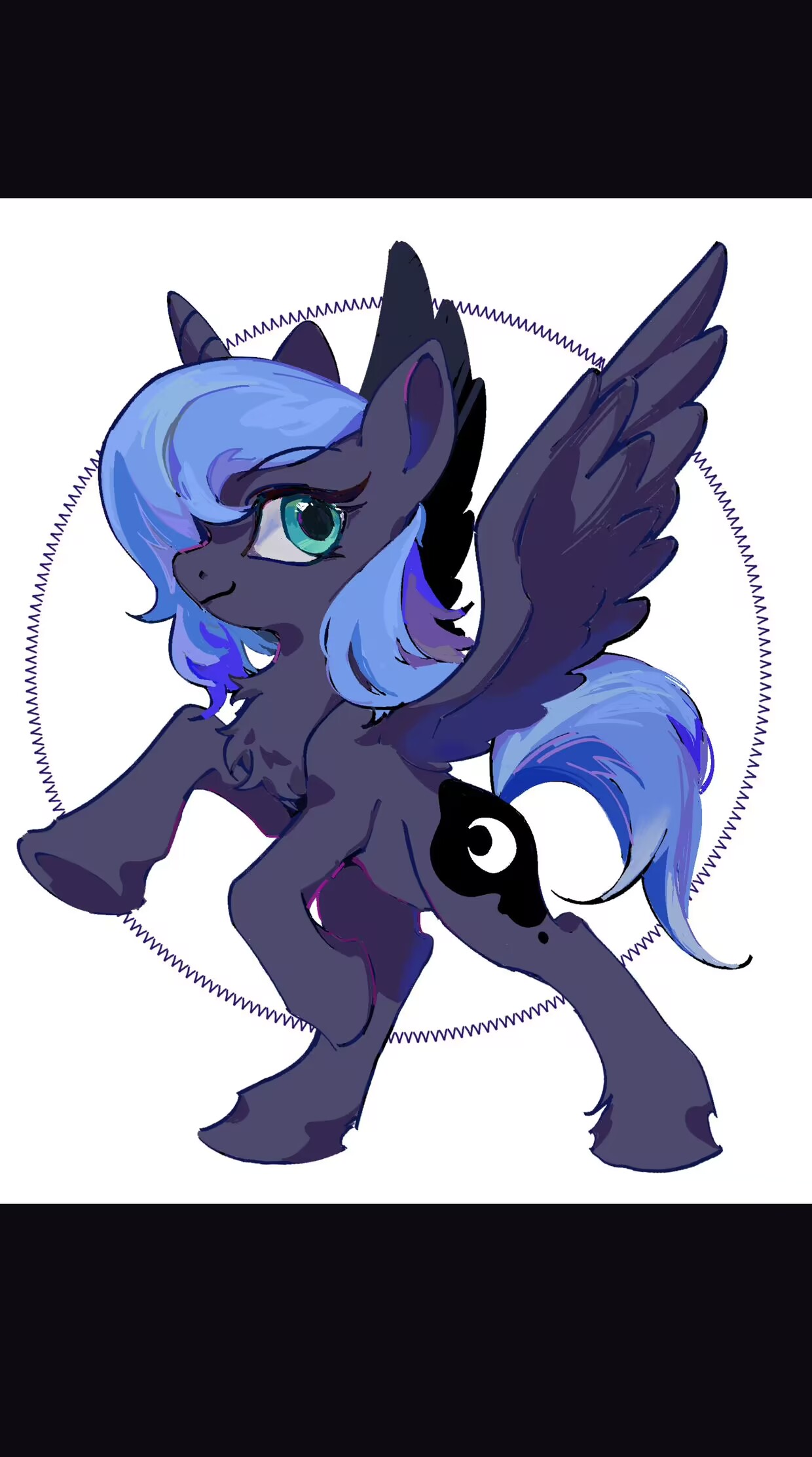 #3367235 - safe, princess luna, g4, chest fluff, rearing, solo, younger ...