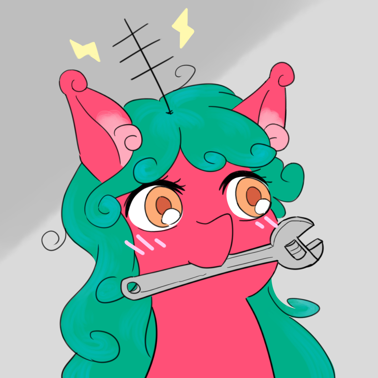 #3367276 - safe, artist:pain-jam-cookie, earth pony, pony, blushing ...