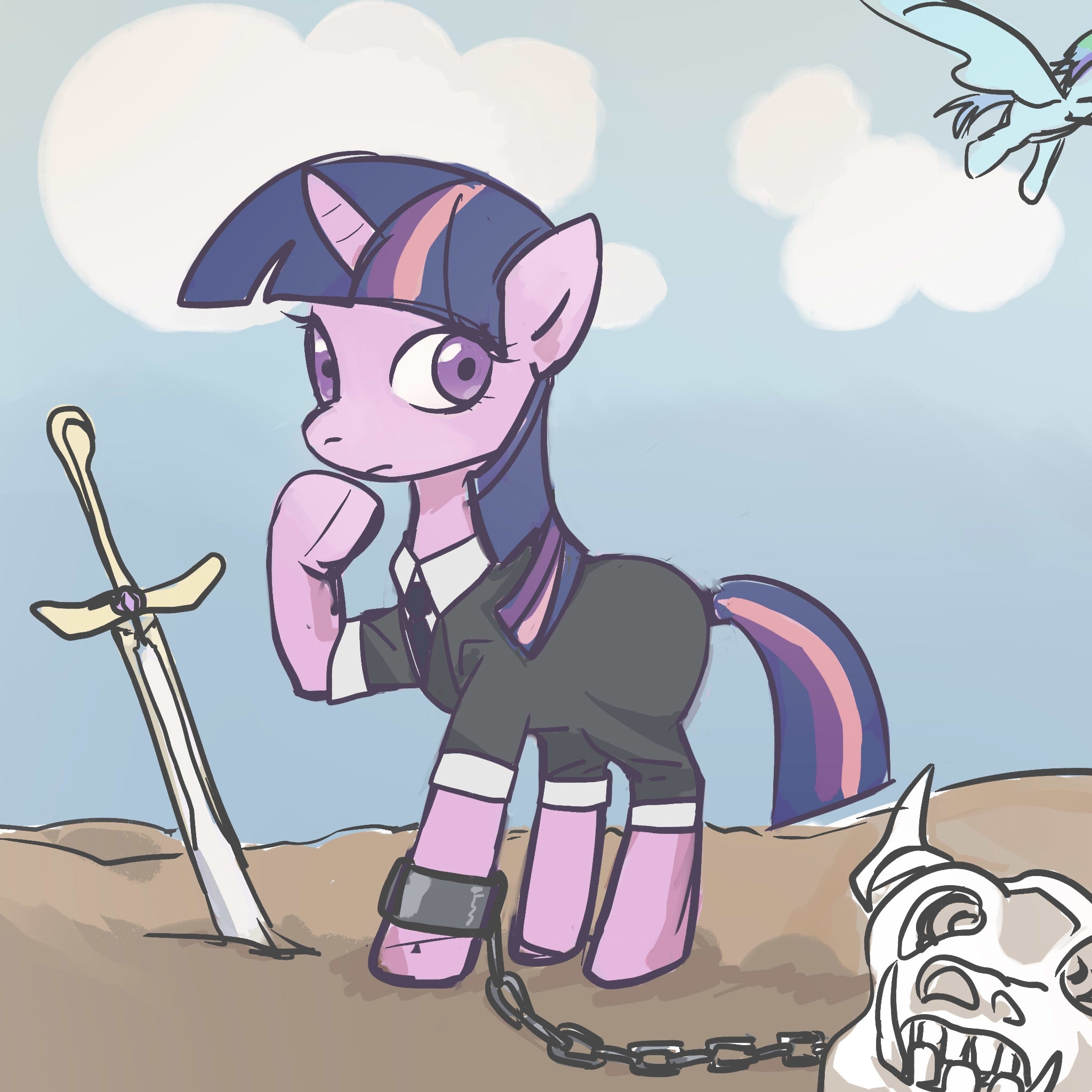 #3368693 - safe, artist:zhiyi621, rainbow dash, twilight sparkle ...