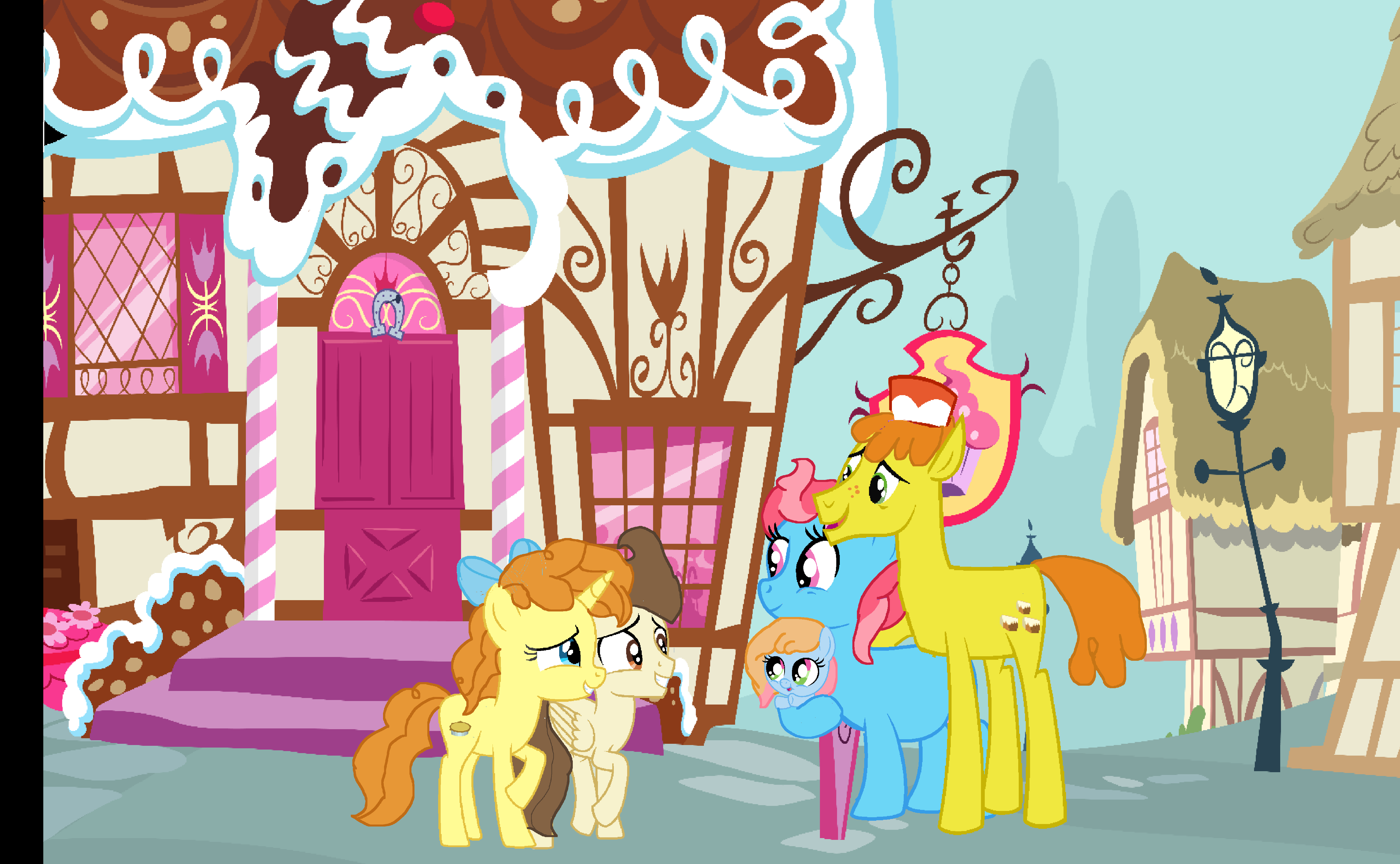 #3369349 - safe, artist:galaxynightsparkle, carrot cake, cup cake ...