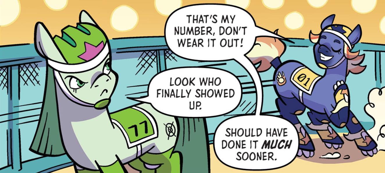 #3369601 - safe, artist:kate sherron, idw, mane traction, tracy ...