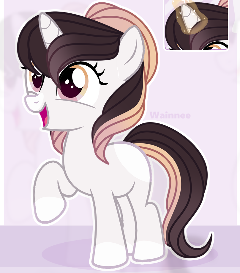 #3371255 - safe, artist:wainnee, oc, oc only, oc:sweetieck dreams, pony, unicorn, g4, cute ...