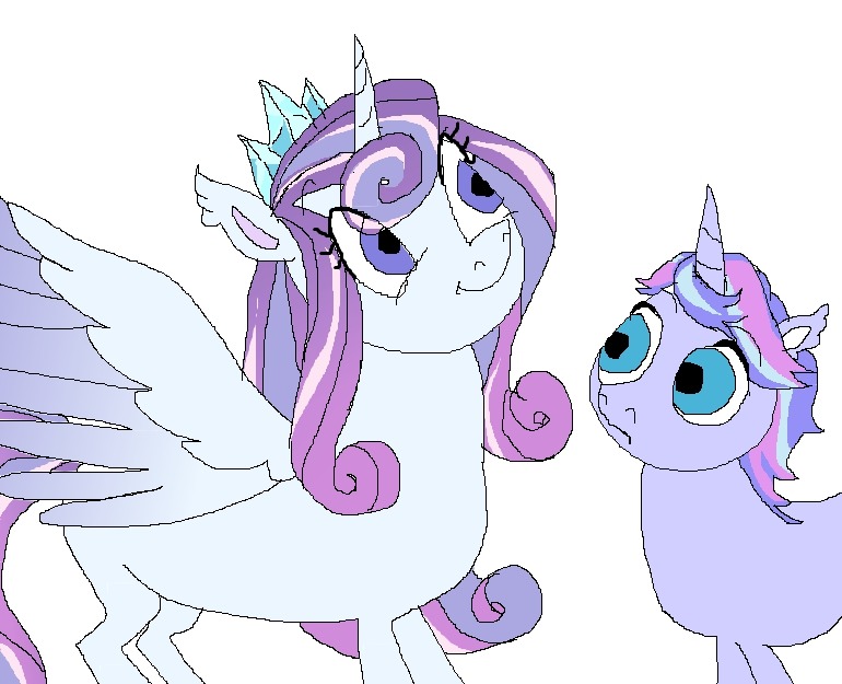 #3373766 - safe, artist:universalheart, princess flurry heart, oc ...