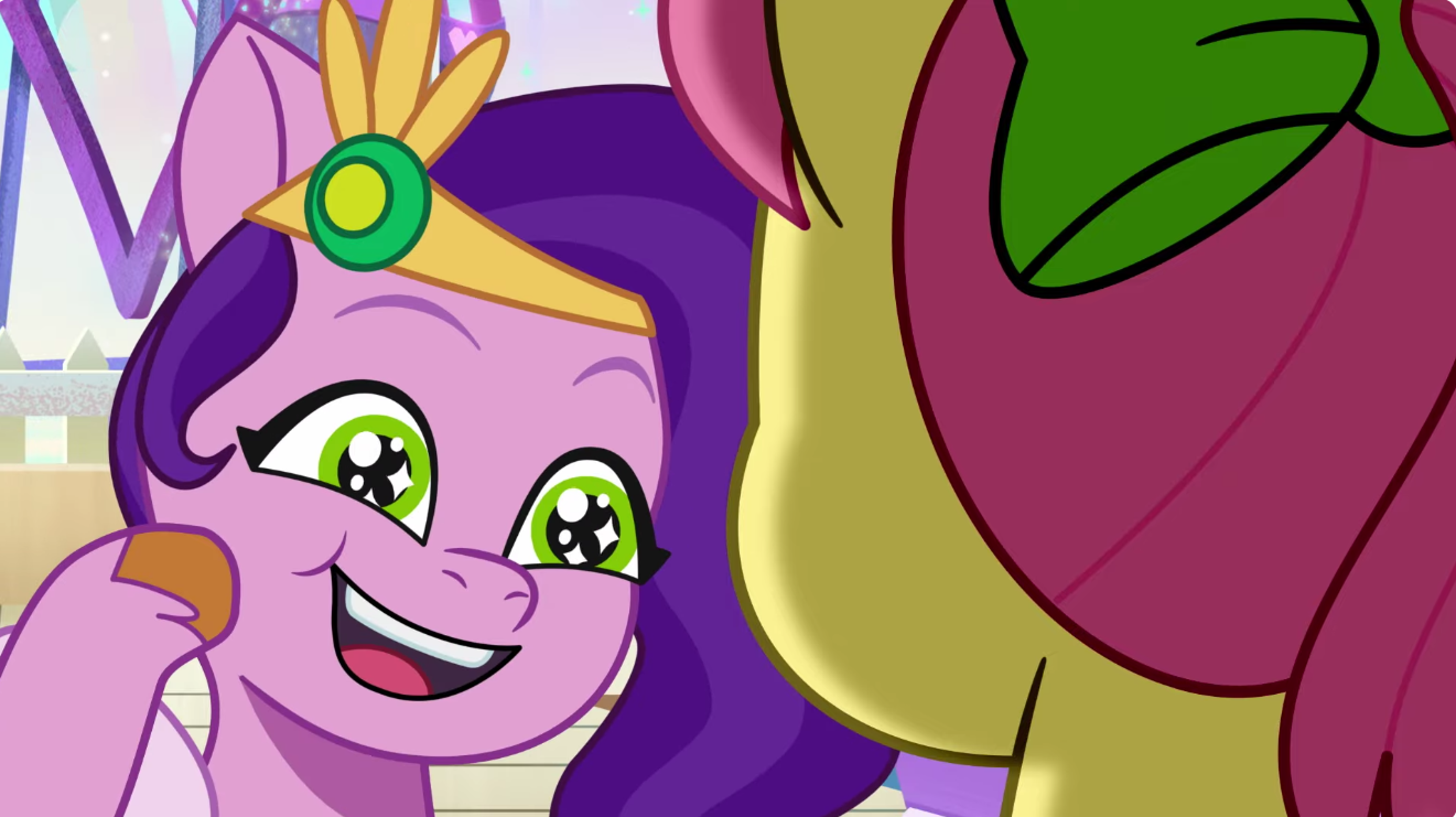 #3373869 - safe, screencap, pipp petals, posey bloom, earth pony, pegasus, pony, g5, my little ...