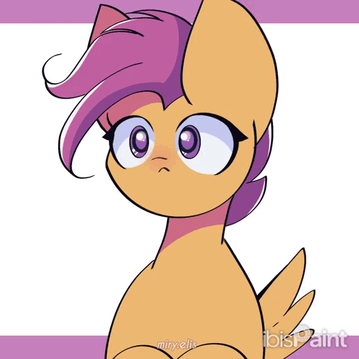 #3374004 - safe, artist:miryelis, scootaloo, pegasus, pony, g4, animated, big ears, cute ...